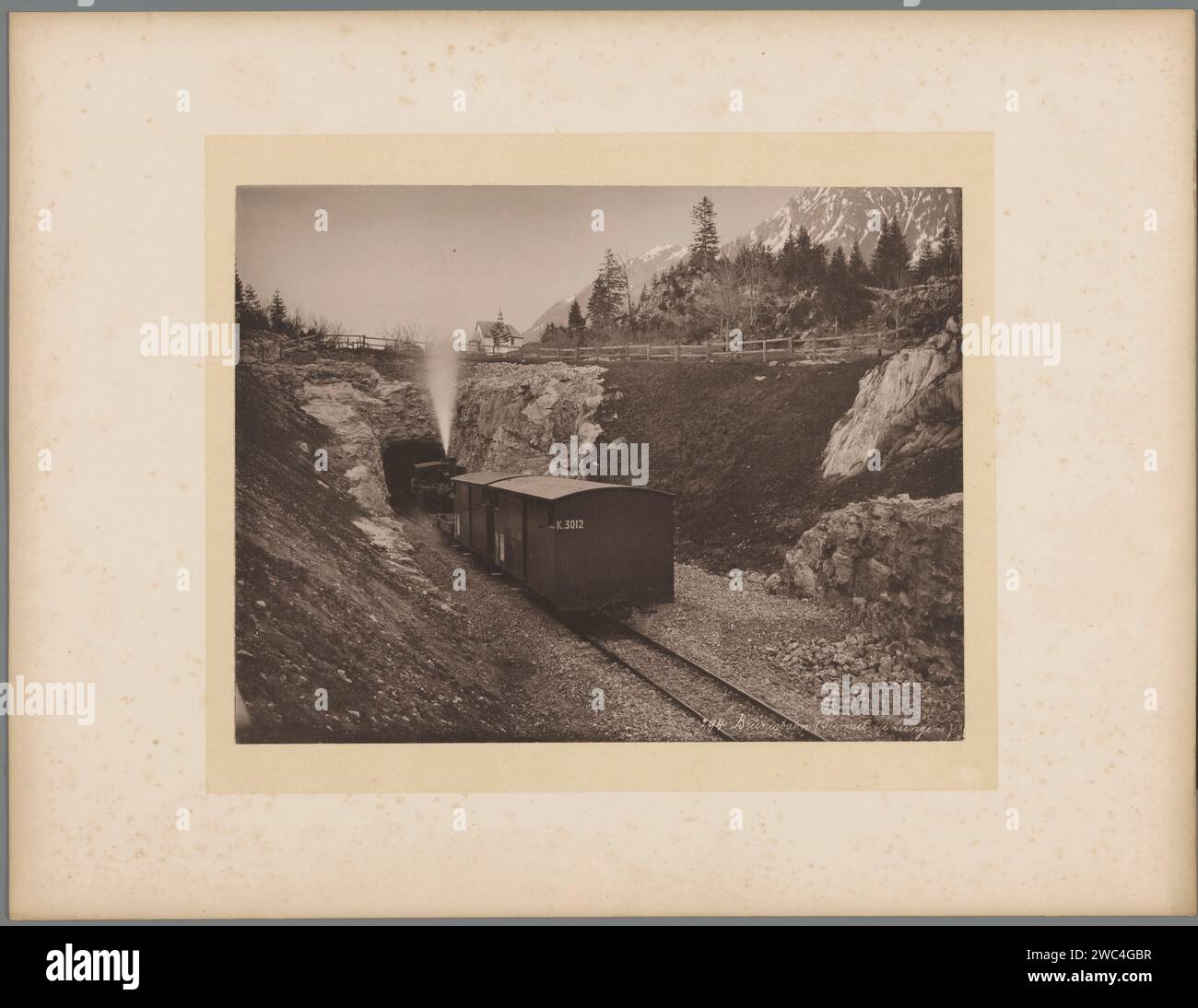 Steam locomotive on the Brünigbahn near Lungern, Anonymous, 1870 - 1930 ...