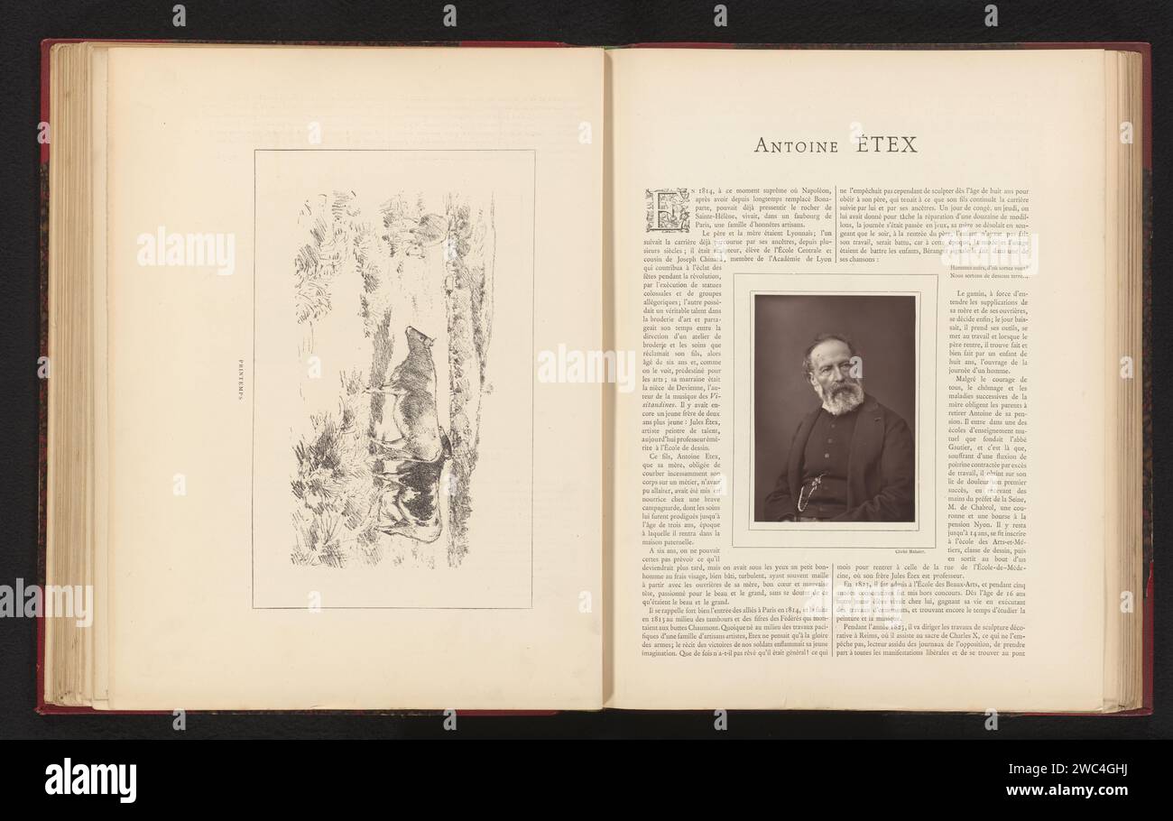 Portret van Antoine Étex, Ferdinand Mulnier, c. 1879 - in or before ...