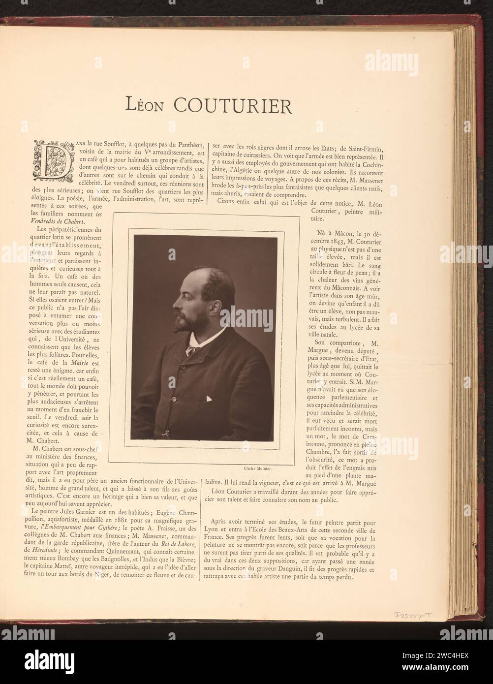 Portret van Léon Couturier, Ferdinand Mulnier, c. 1877 - in or before ...