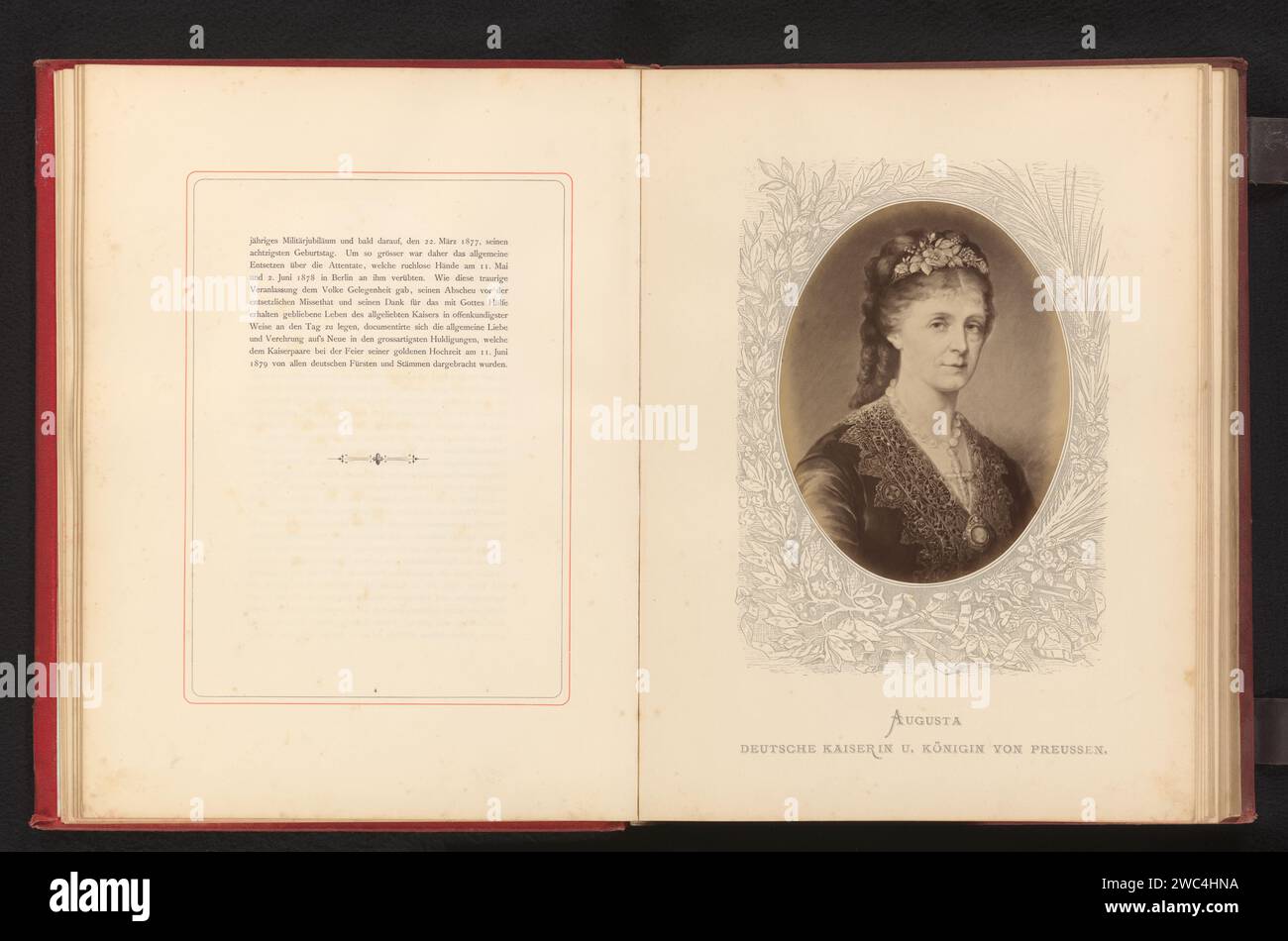 Photo production of a painted portrait of Augusta, Empress of Germany ...