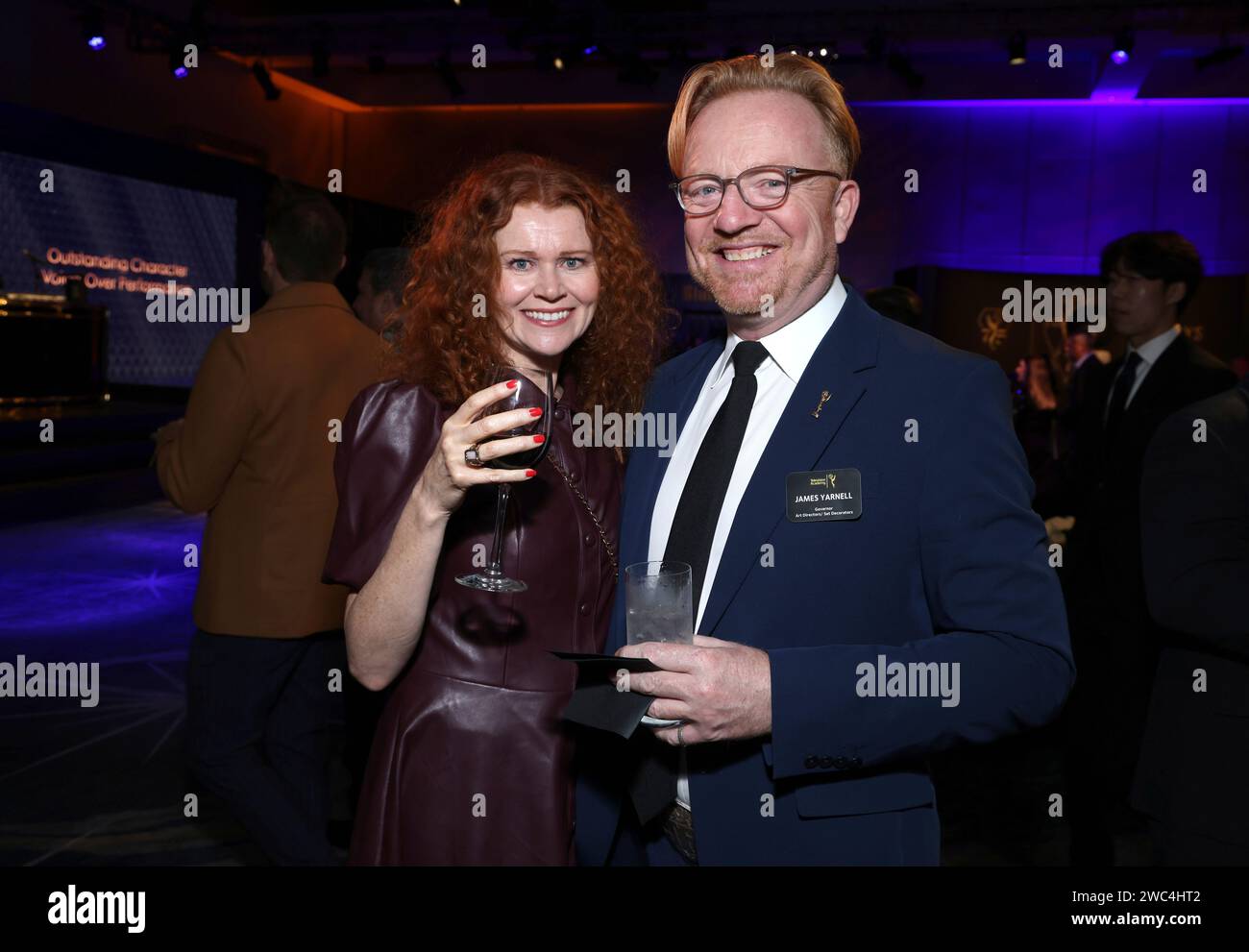 Kate Moran, left, and James Yarnell attend the 75th Emmy Awards Performers Nominee Reception ...