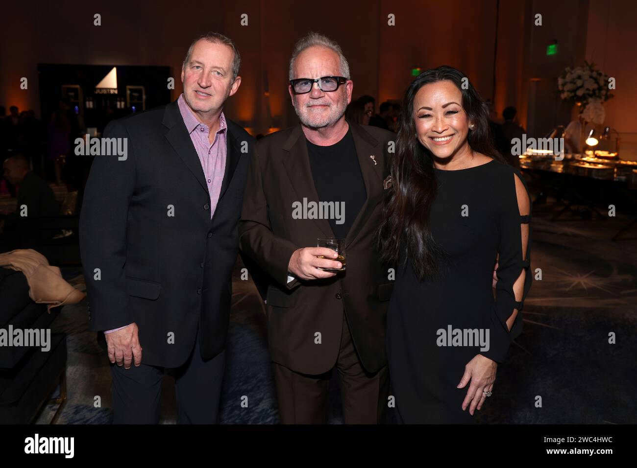 Scott Griest, from left, Rich Carter, and Anh-Thu Le attend the 75th ...