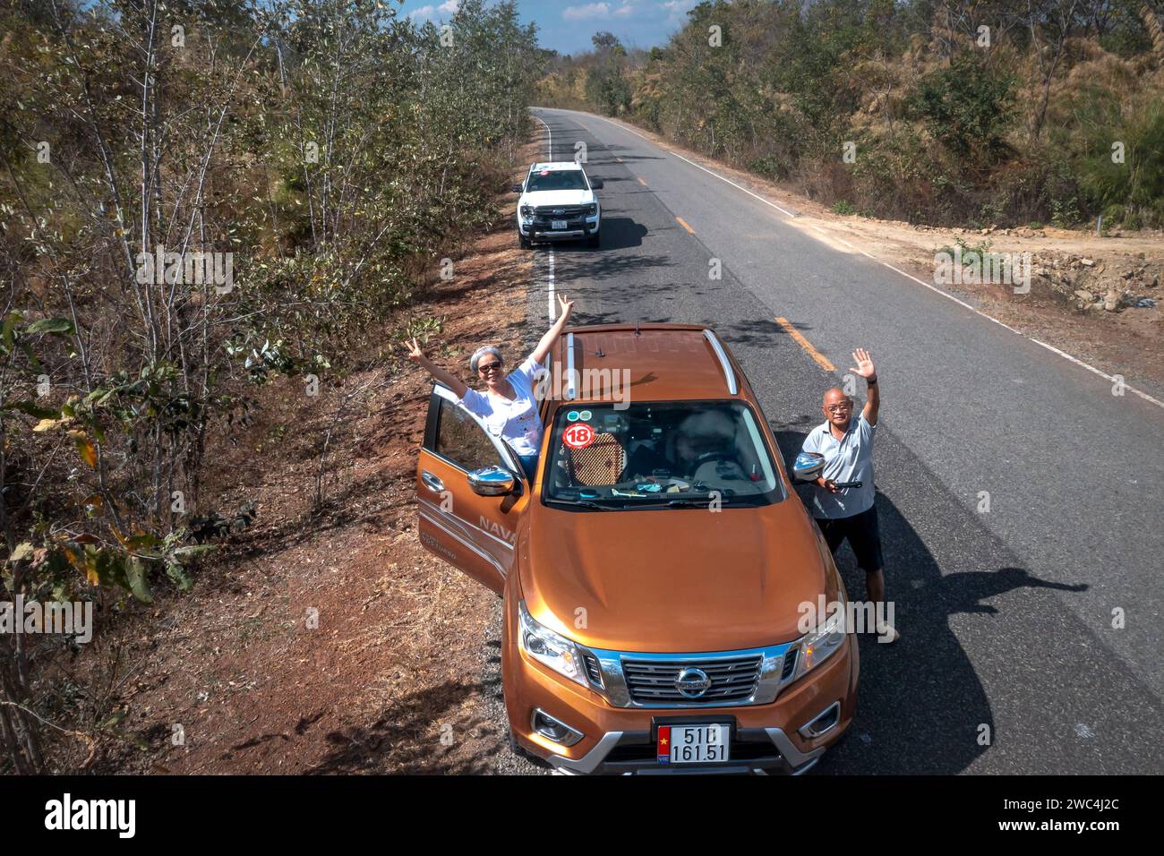 Krong San Monourom, Cambodia - December 31, 2023: Image of Vietnamese ...