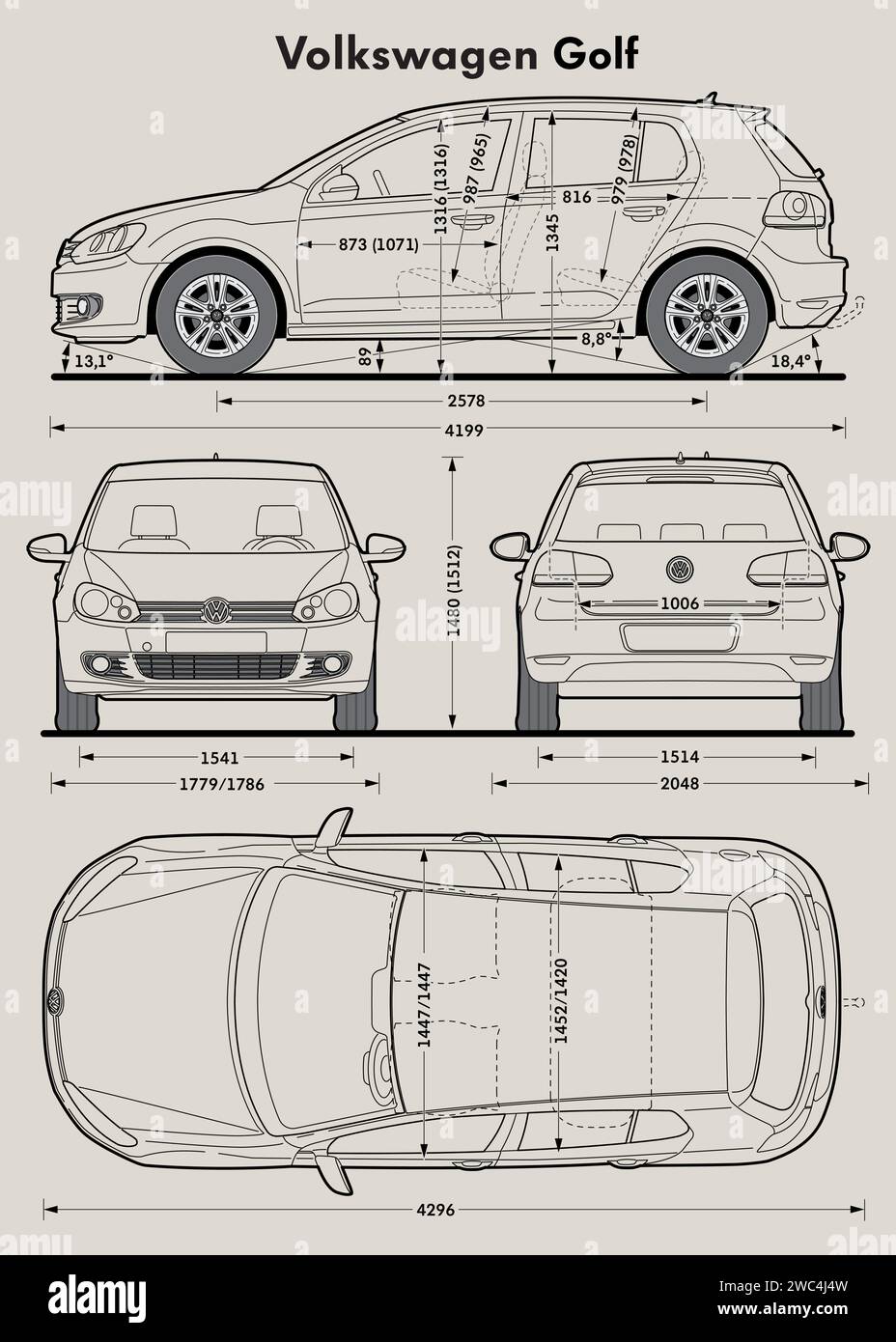 Volkswagen golf gti Stock Vector Images - Alamy