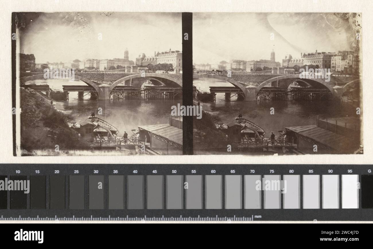 Construction of the Pont Louis -Philippe in Paris, 1860 - 1862 ...