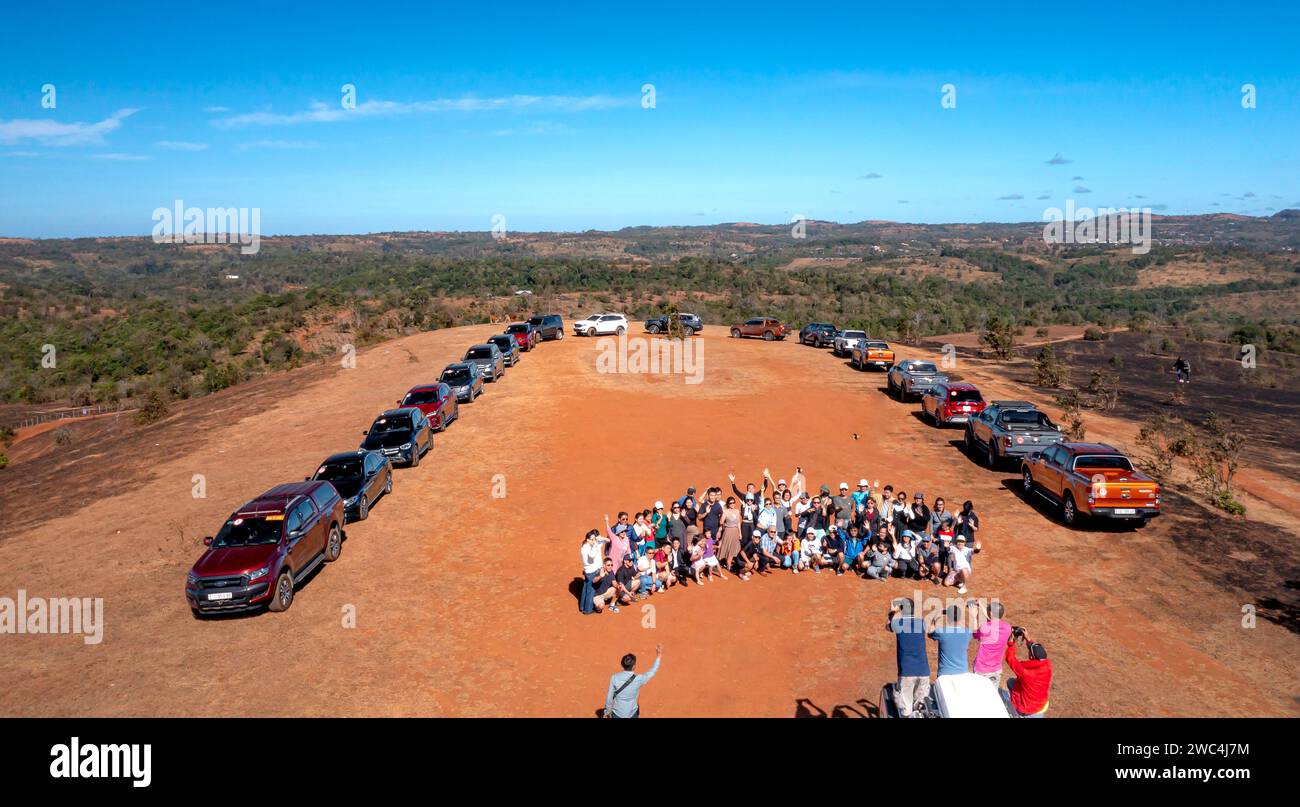 Krong San Monourom, Cambodia - December 31, 2023: Image of Vietnamese ...