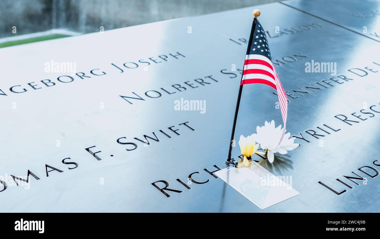 Memorial at Ground Zero Manhattan for September 11 Terrorist Attack ...