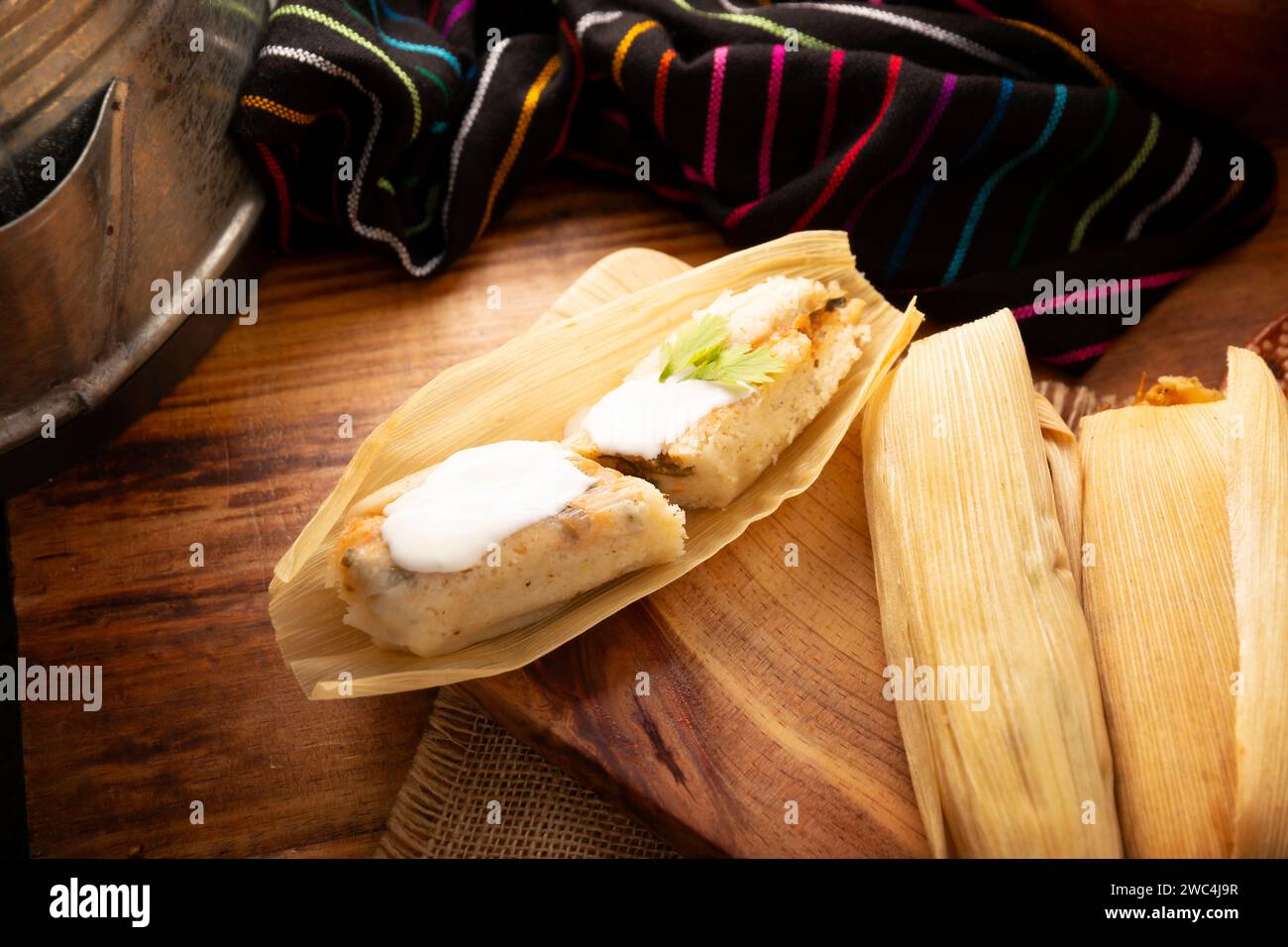 Tamales. hispanic dish typical of Mexico and some Latin American ...