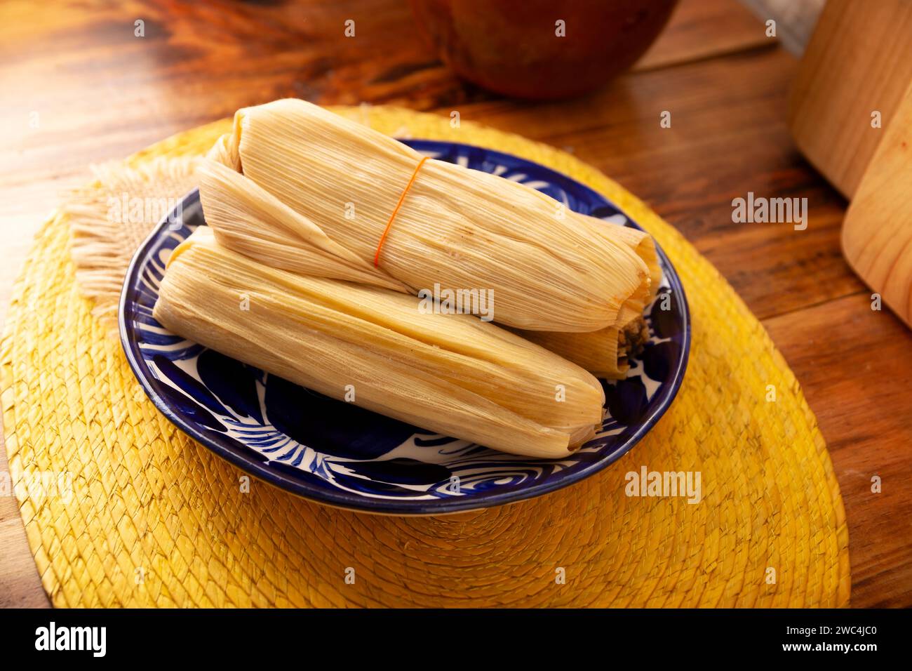 Tamales. hispanic dish typical of Mexico and some Latin American ...