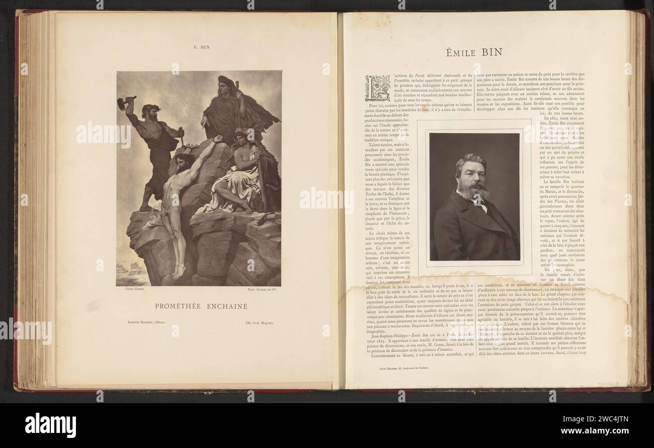 Portret van Émile Bin, Ferdinand Mulnier, c. 1876 - in or before 1879 ...