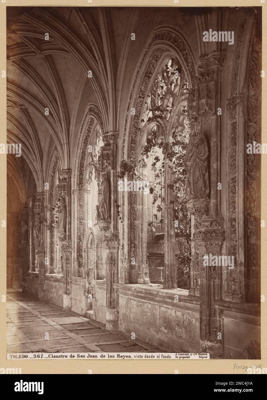 Kloostergang in the Convento de San Juan de Los Reyes in Toledo, Juan Laurent, 1863 - 1883 ...
