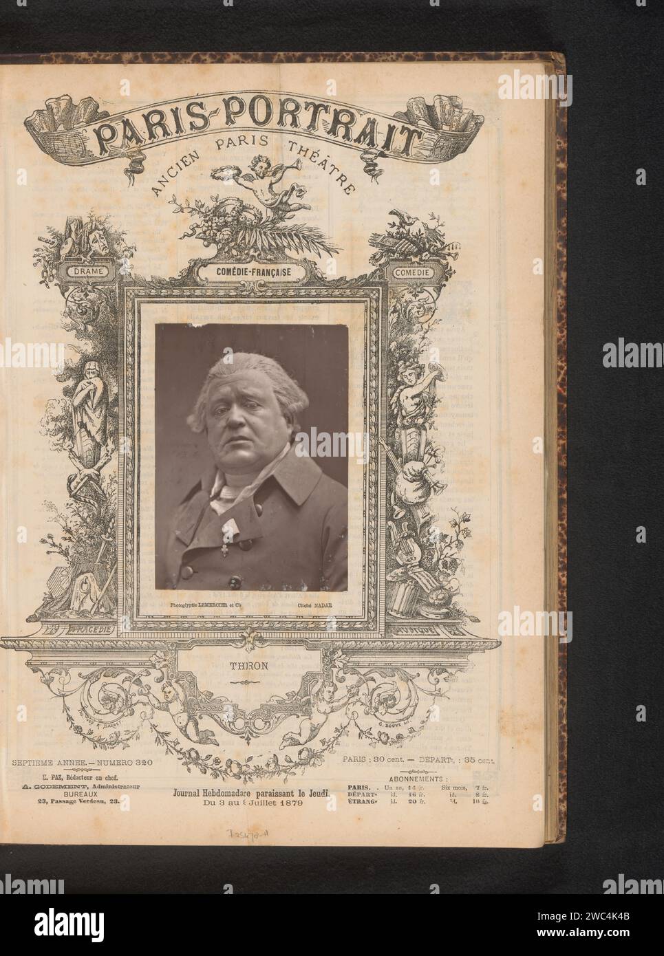 Portret van Charles Thiron, Félix Nadar, c. 1873 - in or before 1880 ...