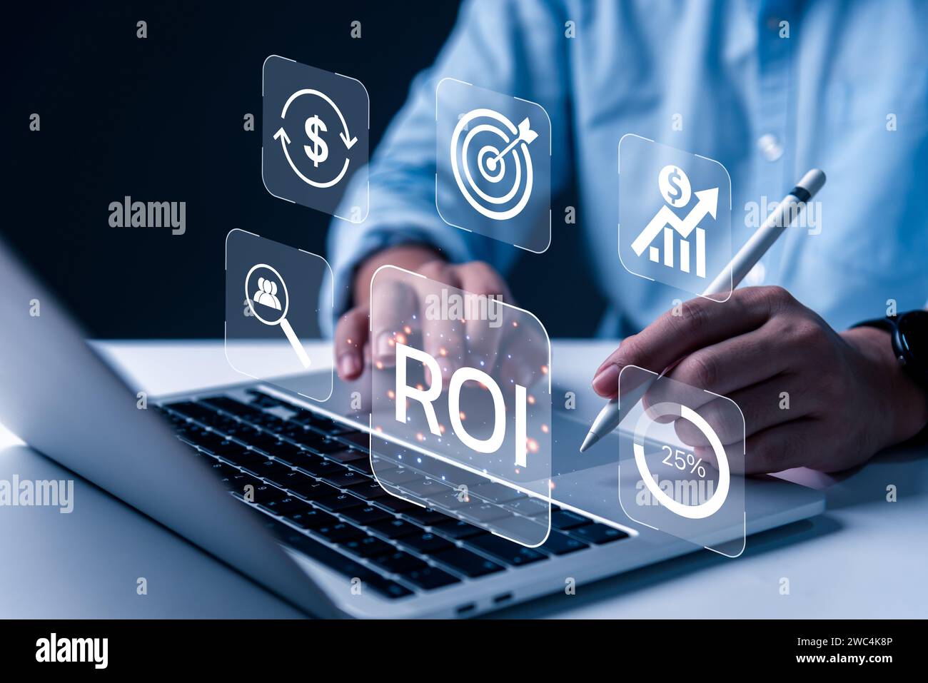 Marketing automation Finance ROI Return On Investment with Business ...