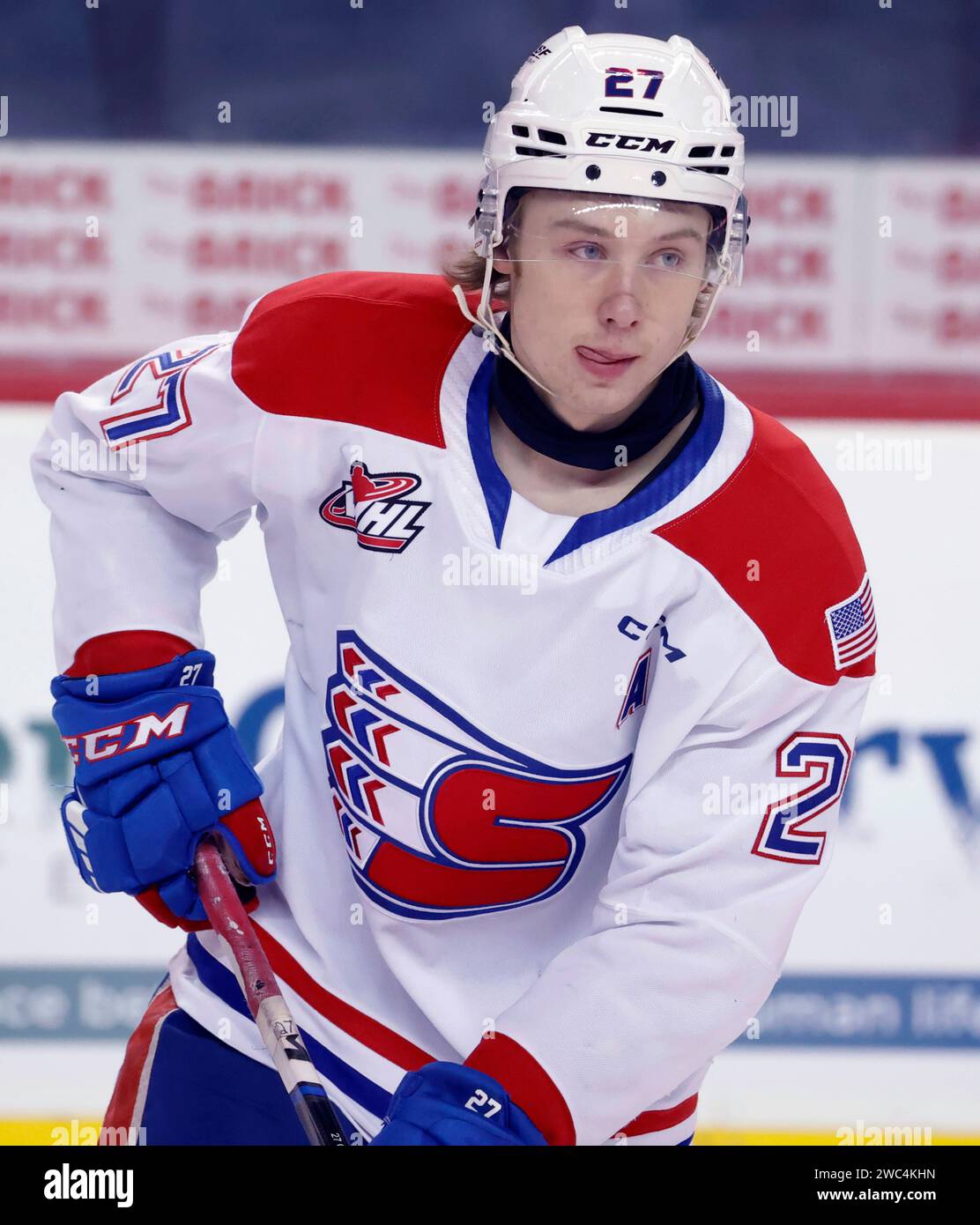 Spokane Chiefs player Berkly Catton during a WHL (Western Hockey League ...