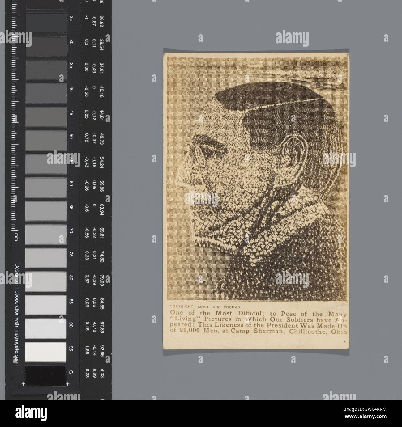 21,000 American soldiers who together form the portrait of President ...