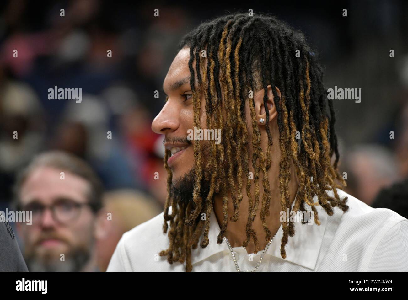 Memphis Grizzlies forward Brandon Clarke seen on the sideline in the ...