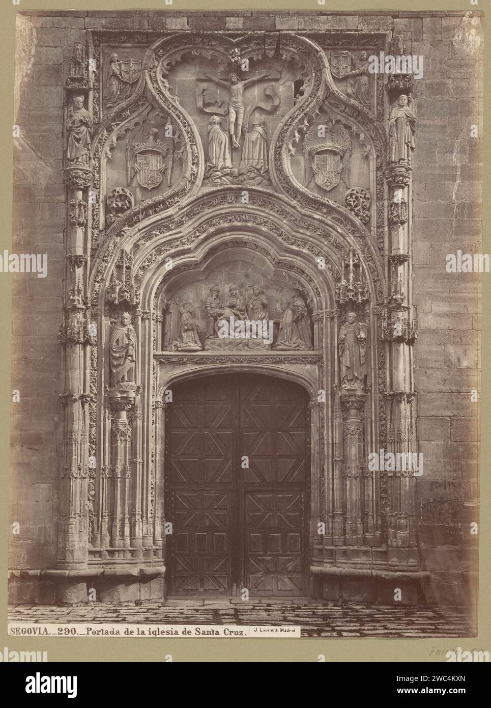 Portaal Van de Santa Cruz La Real in Segovia, Juan Laurent, 1856 - 1863 photograph This photo is ...