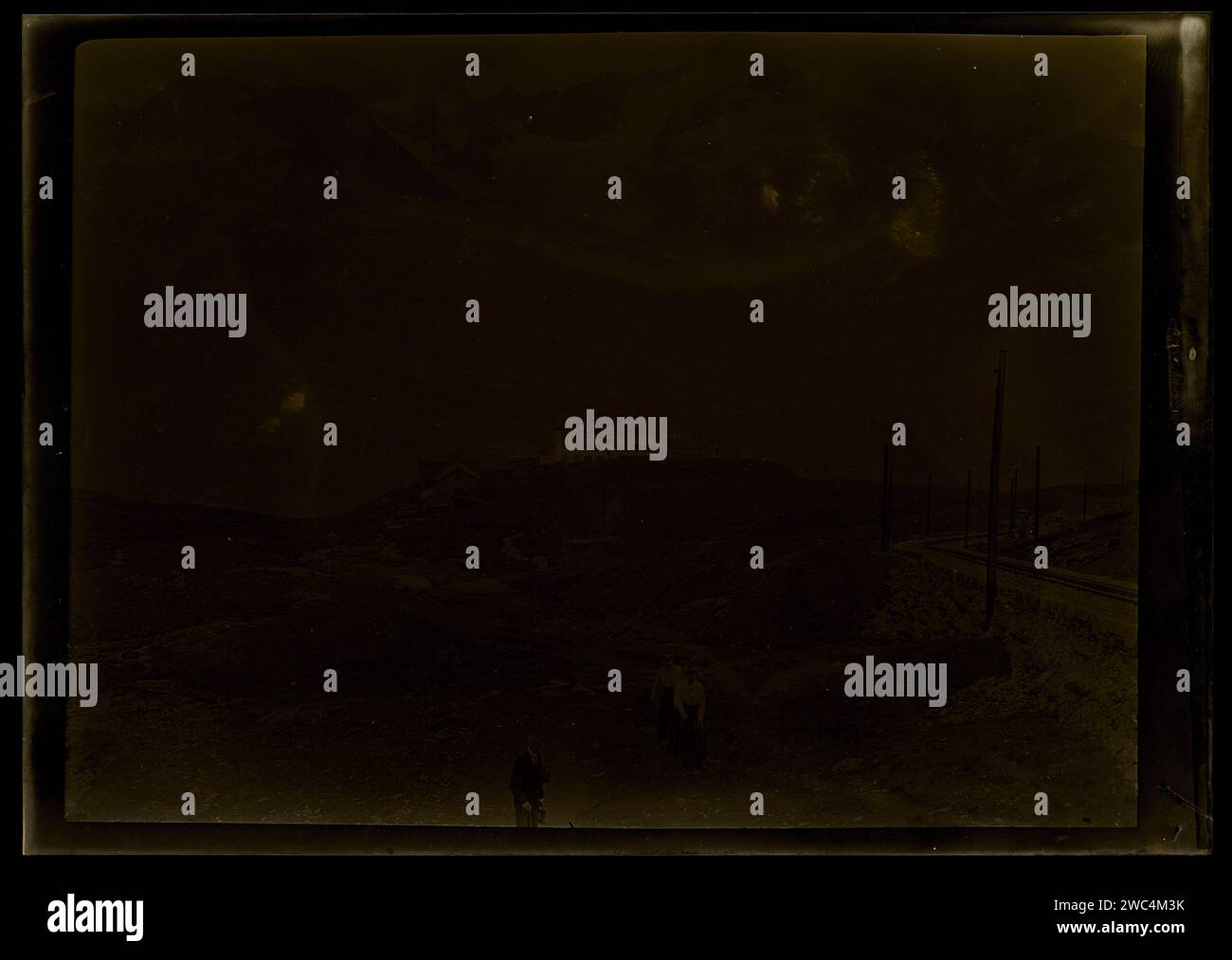 Film negative with recording of Zermatt, Anonymous, 1921 photograph ...