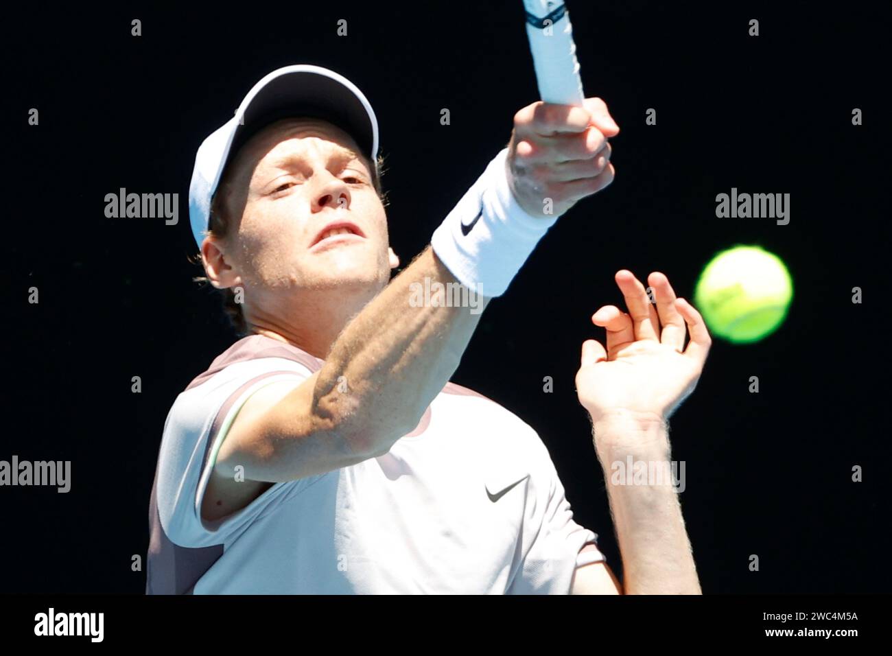 Melbourne, Victoria, Australia. 14th Jan, 2024. Jannik Sinner ( ITA) In ...