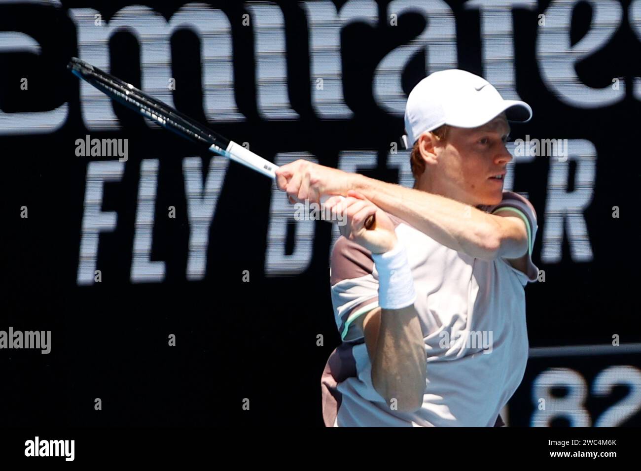 Melbourne, Victoria, Australia. 14th Jan, 2024. Jannik Sinner ( ITA) In ...