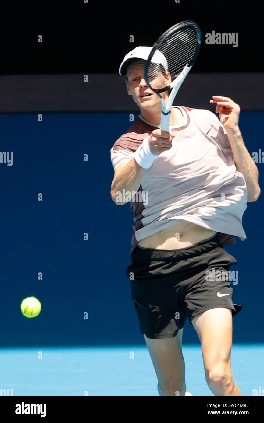 Melbourne, Victoria, Australia. 14th Jan, 2024. Jannik Sinner ( ITA) In ...