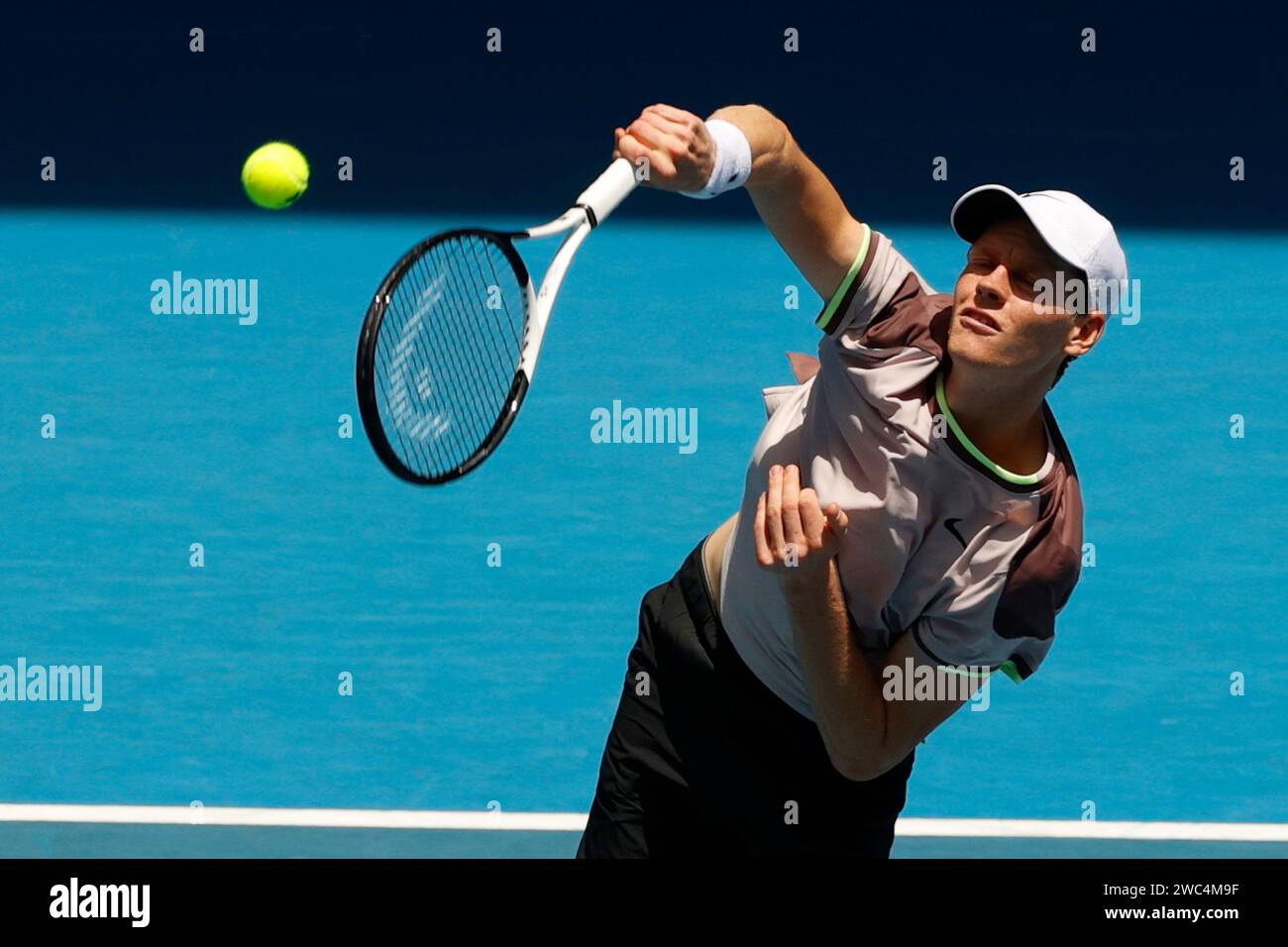 Melbourne, Victoria, Australia. 14th Jan, 2024. Jannik Sinner ( ITA) In ...