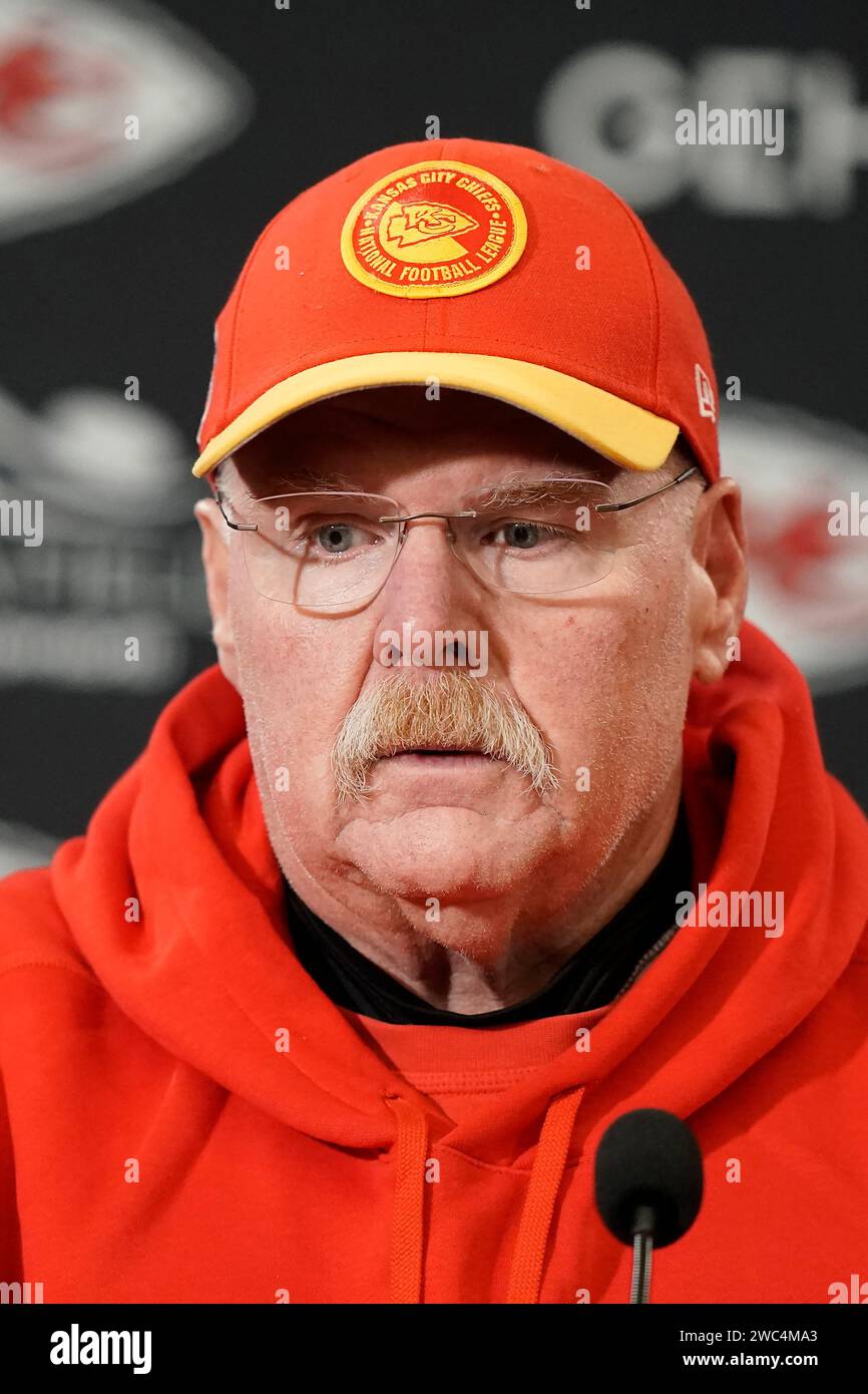 Kansas City Chiefs head coach Andy Reid speaks at a news conference ...