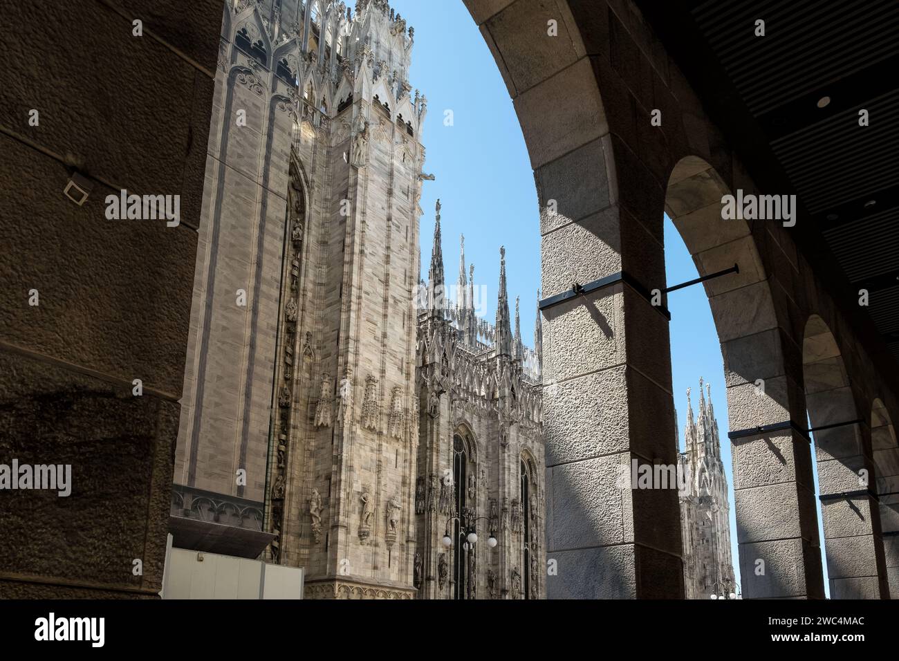 Architectural detail of the Milan Cathedral (Duomo di Milano), the ...