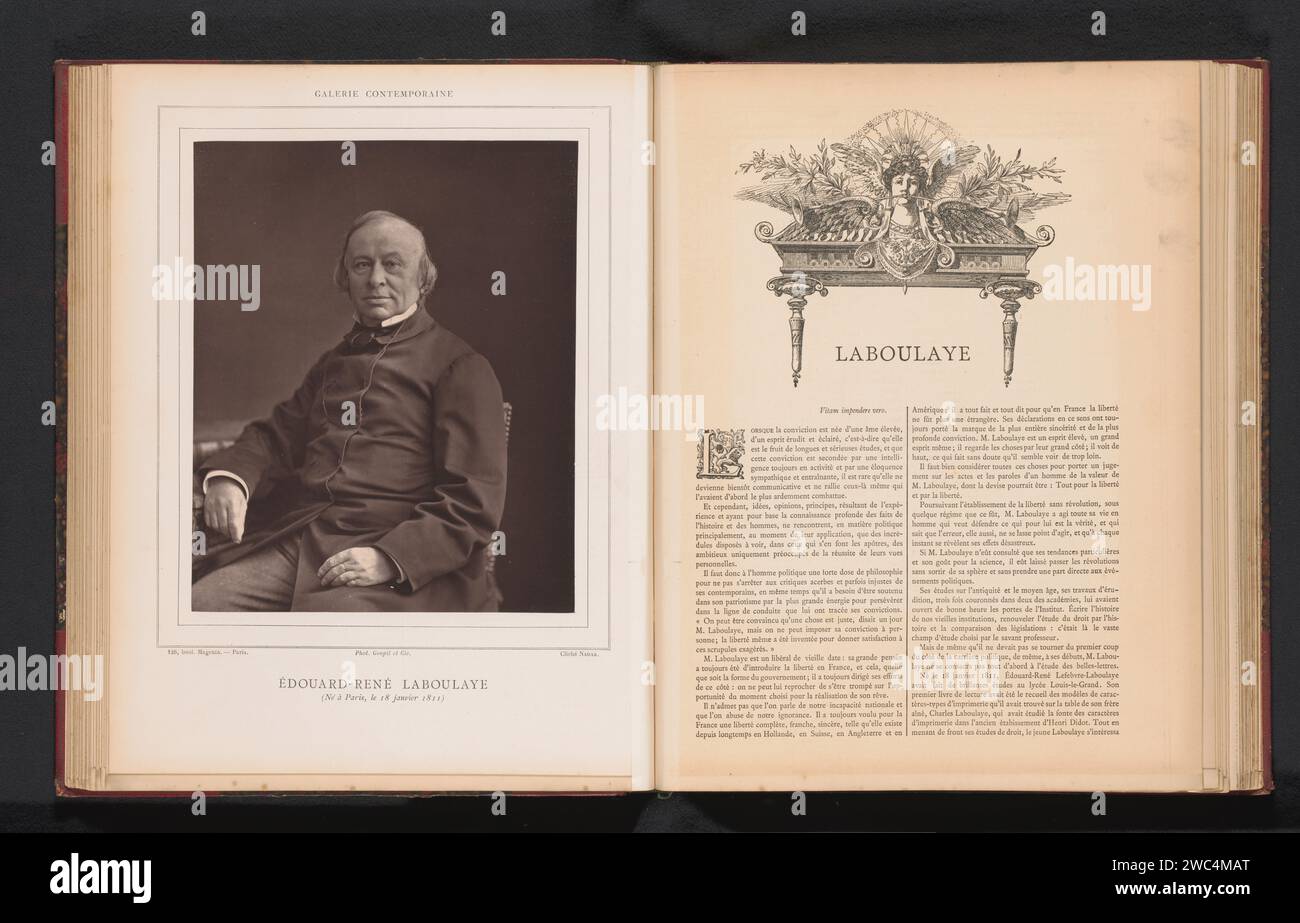Portret Van Edouard René lefebvre de laboulaye, Felix Nadar, 1874 ...