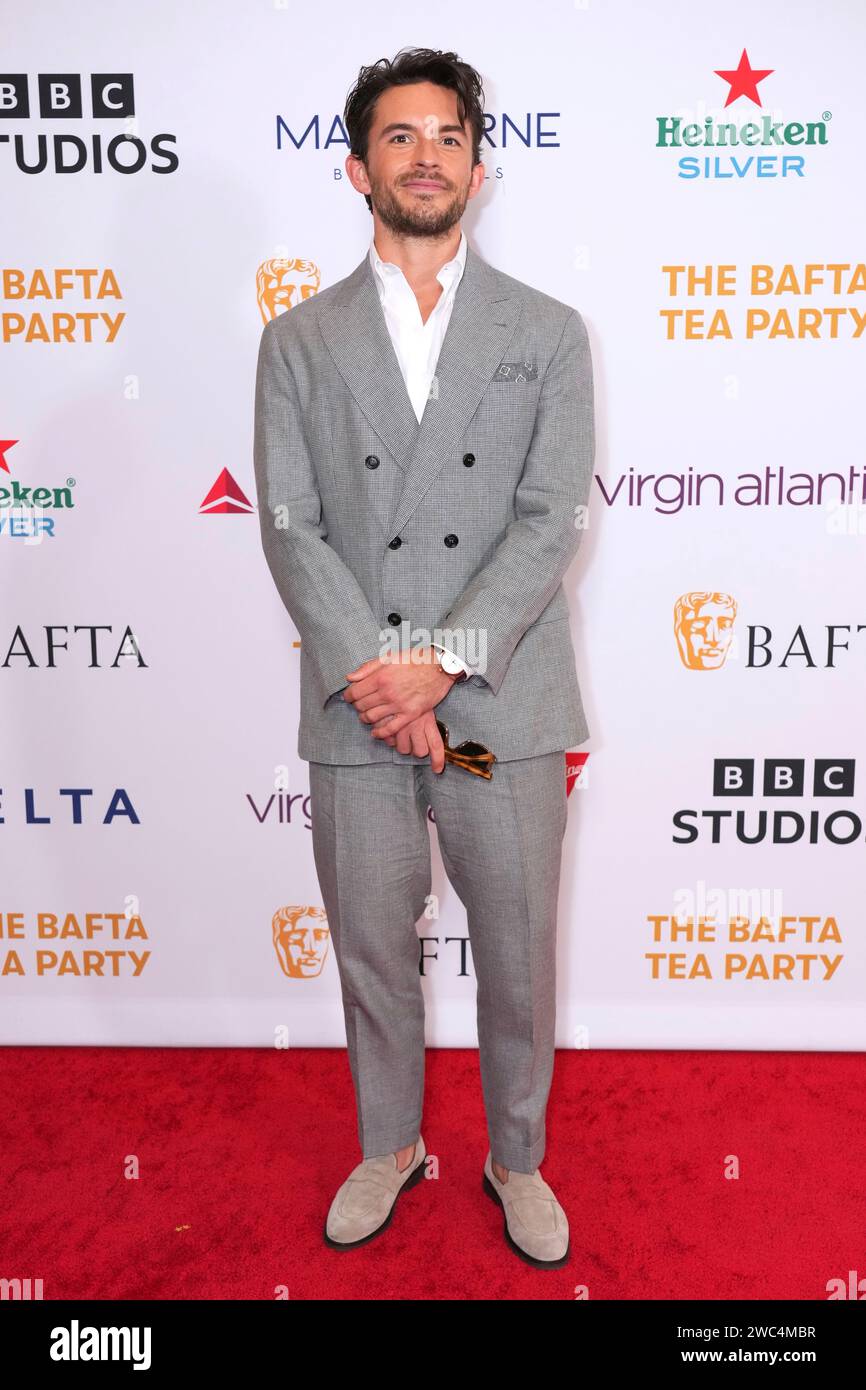 Jonathan Bailey arrives at the BAFTA Tea Party on Saturday, Jan. 13 ...