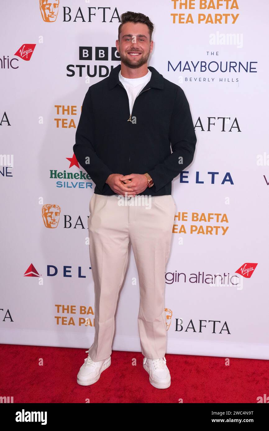 Harry Jowsey arrives at the BAFTA Tea Party on Saturday, Jan. 13, 2024 ...
