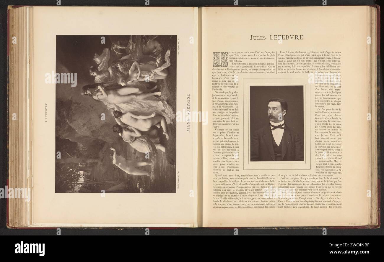 Photo production of the painting Diane Surprise by Jules Joseph ...