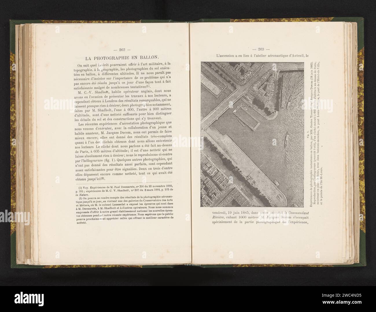Luchtfoto van de Seine, Saint Louis Island in Pont Louis-Philippe ...