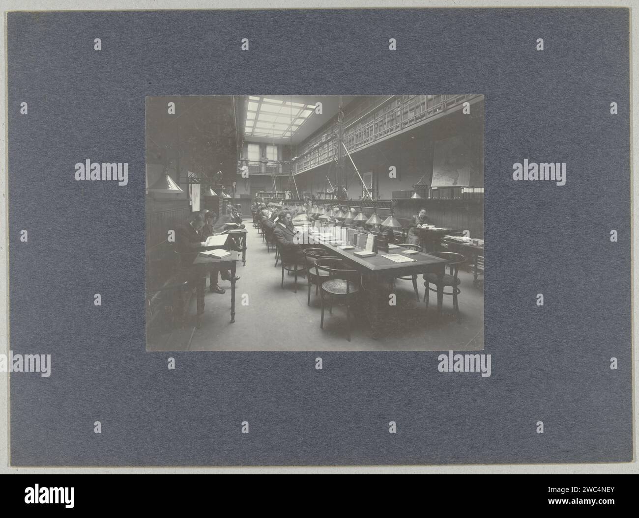 Interior of a reading room, Wouter Cool, 1911 photograph Rotterdam ...