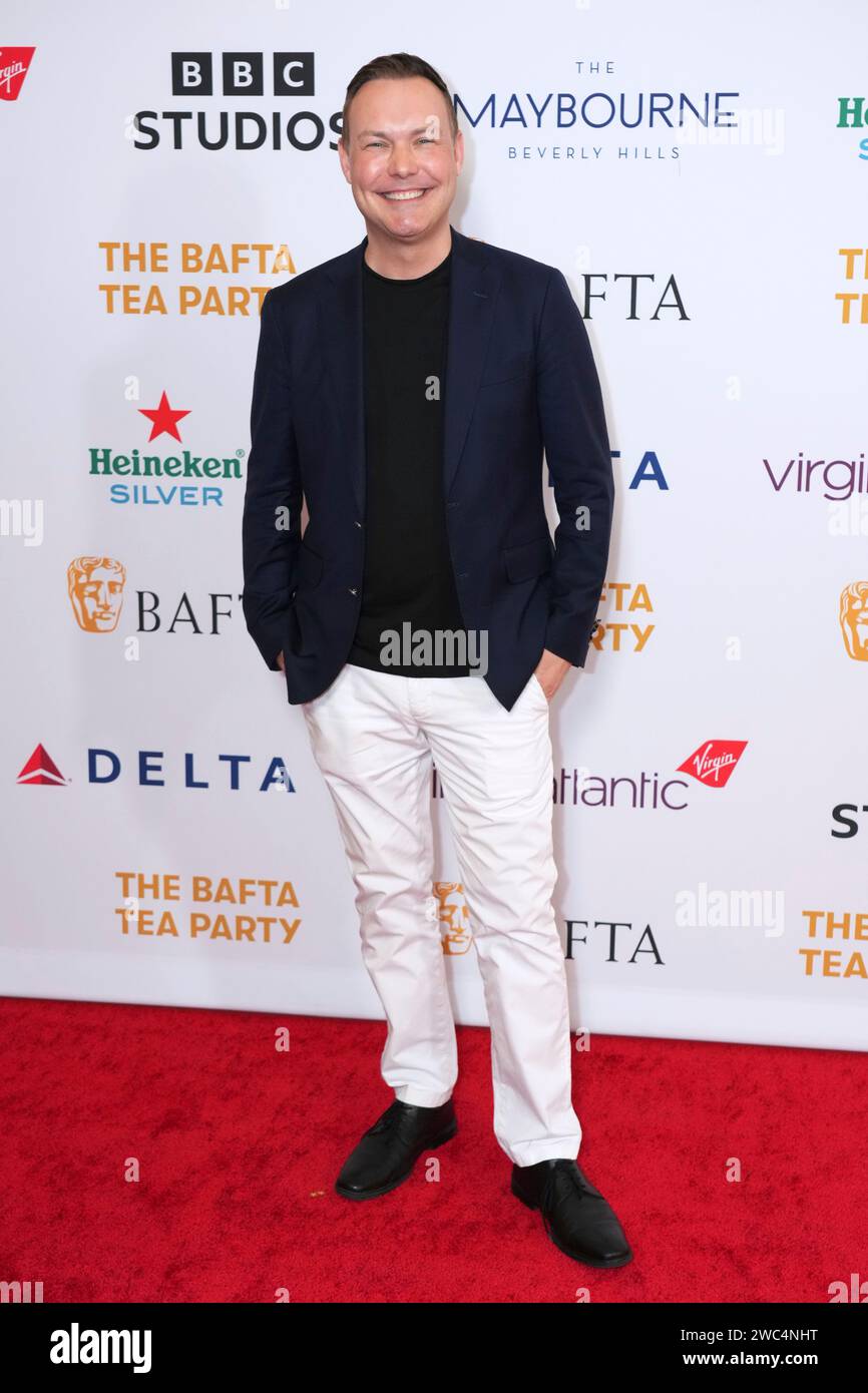 Francis Hellyer arrives at the BAFTA Tea Party on Saturday, Jan. 13 ...