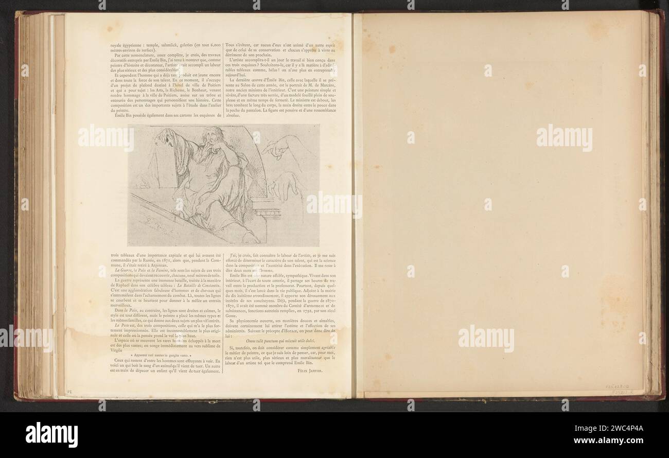 Photo production of a drawing by presumably Émile bin, representative ...