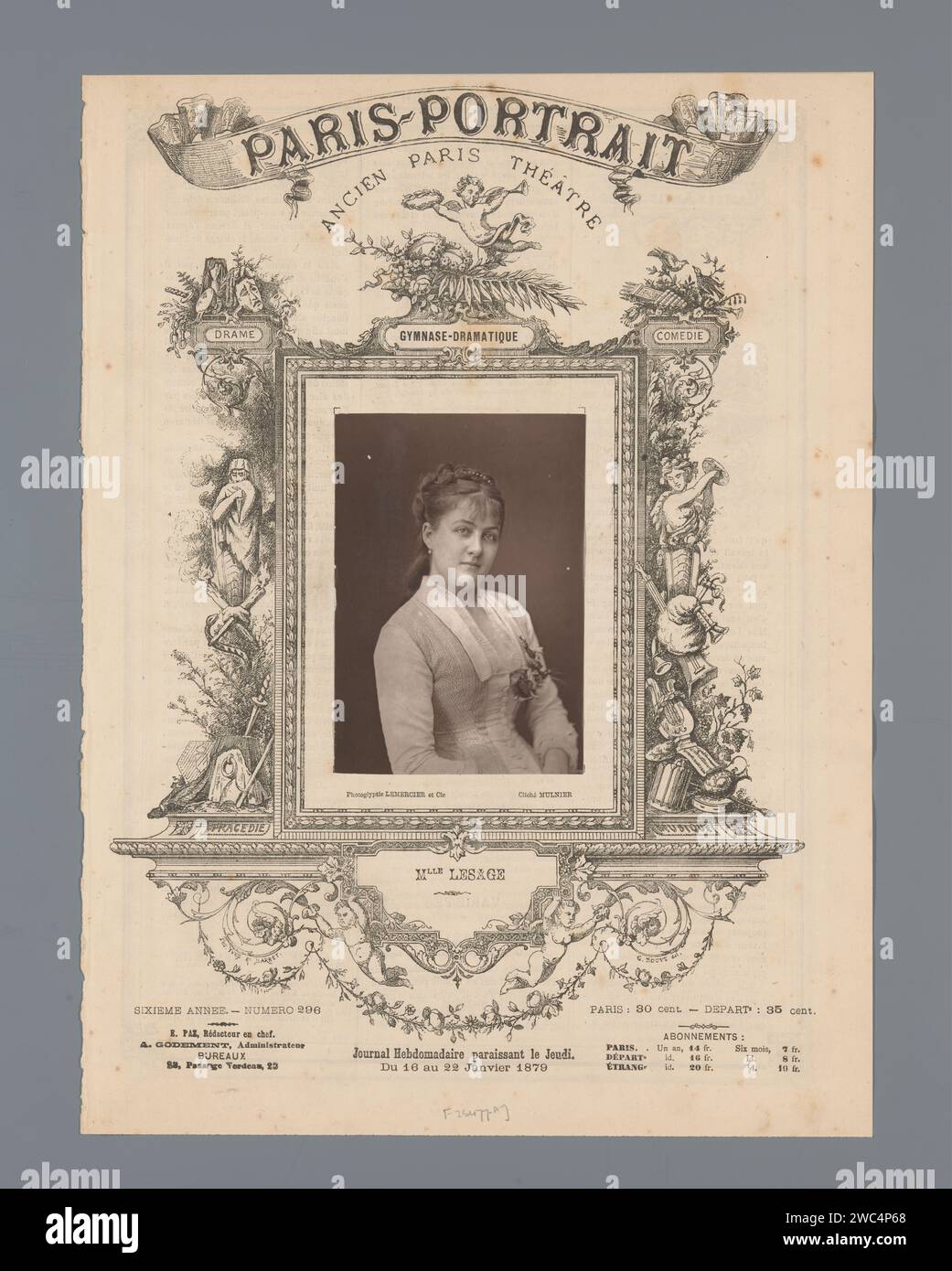 Portrait of Mrs. Lesage, Ferdinand Mulnier, c. 1873 - in or before 1880 ...