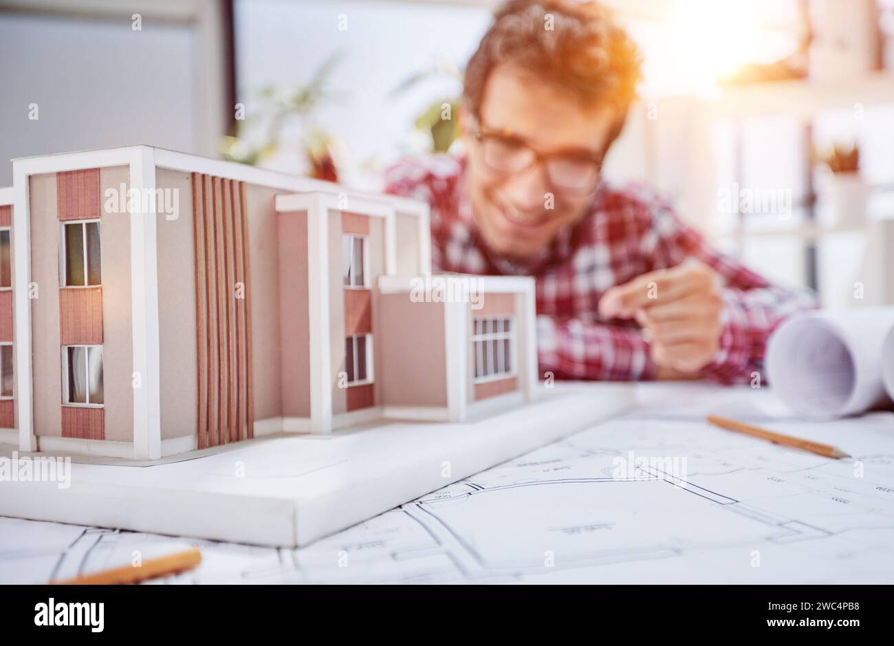 Concept - head of architectural agency. Director of architectural ...