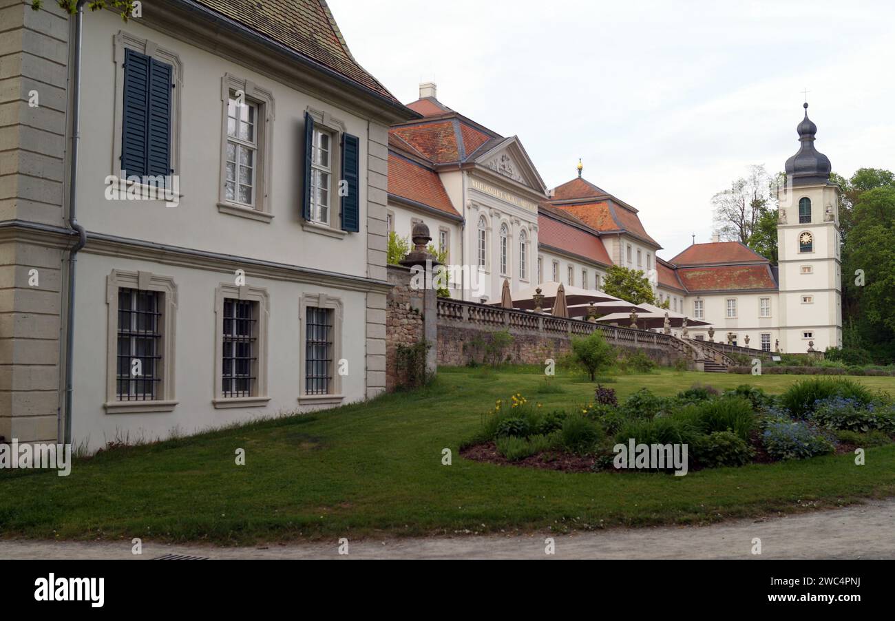 Schloss Fasanerie, palace complex from the 1700s, near Fulda, garden ...