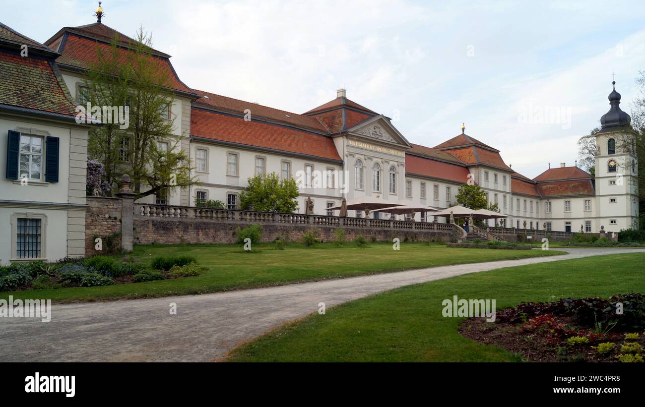 Schloss Fasanerie, palace complex from the 1700s, near Fulda, garden ...