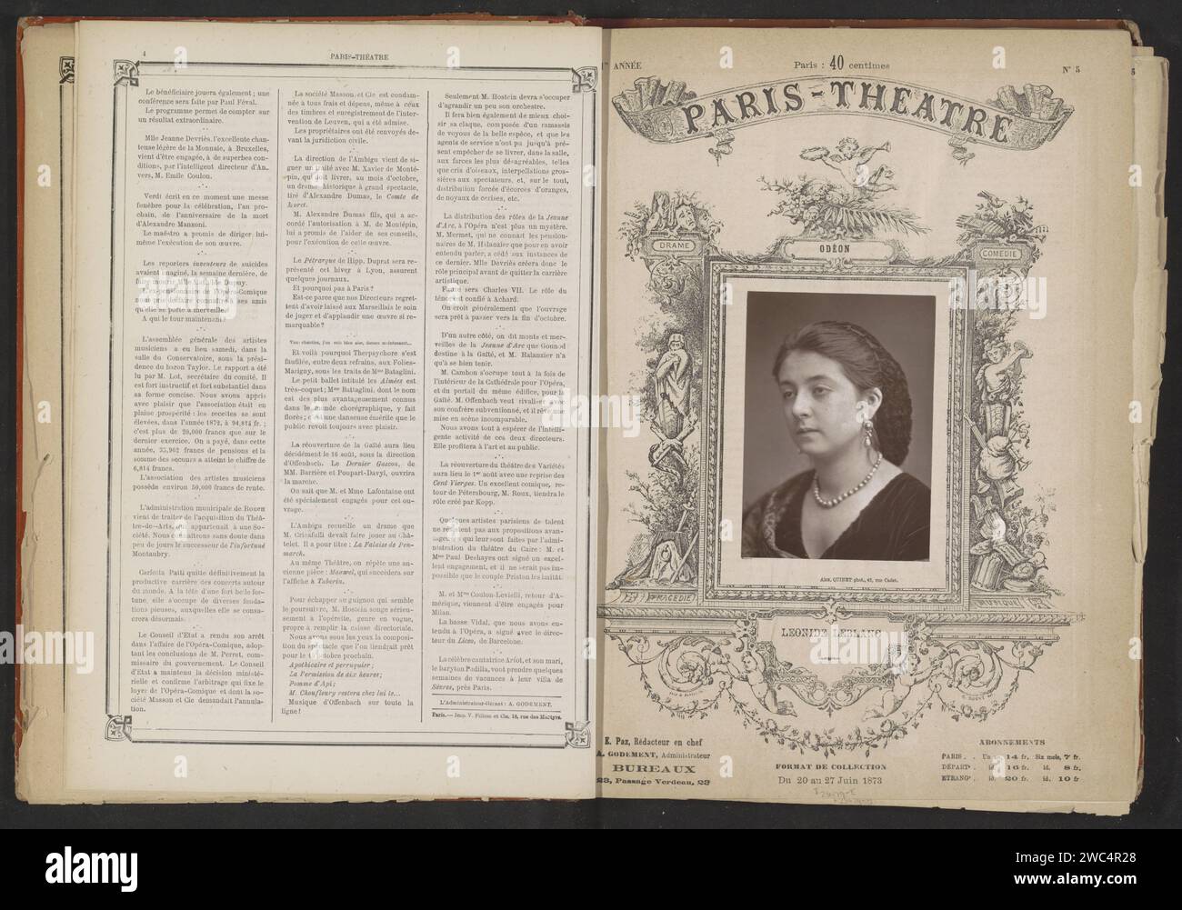 Portret van Léonide Leblanc, Alexandre Quinet, c. 1868 - Before 1873 ...