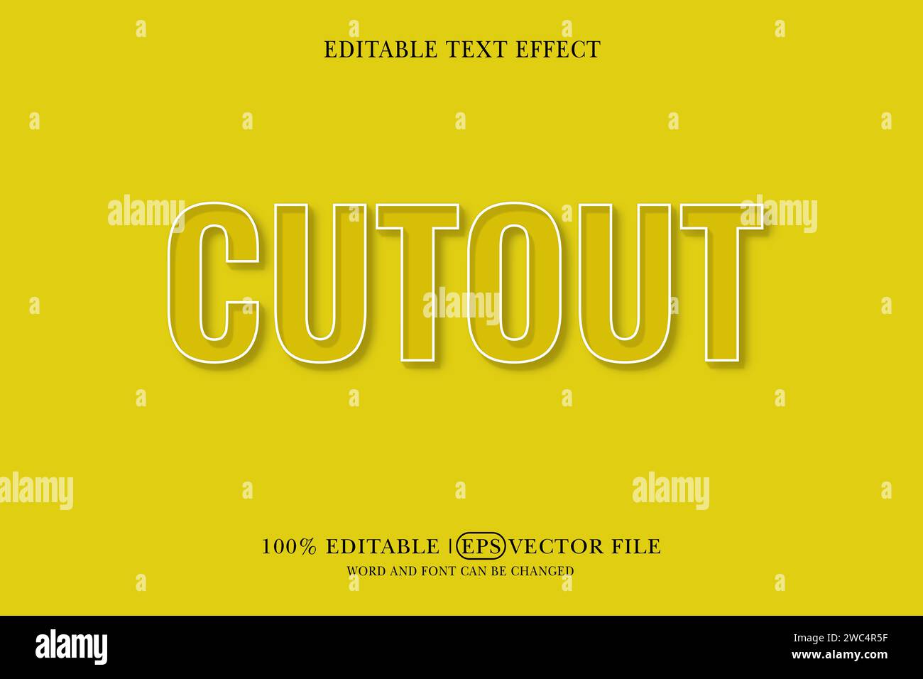 Cutout title background Editable text effect, 3d text template Stock Vector Image & Art - Alamy
