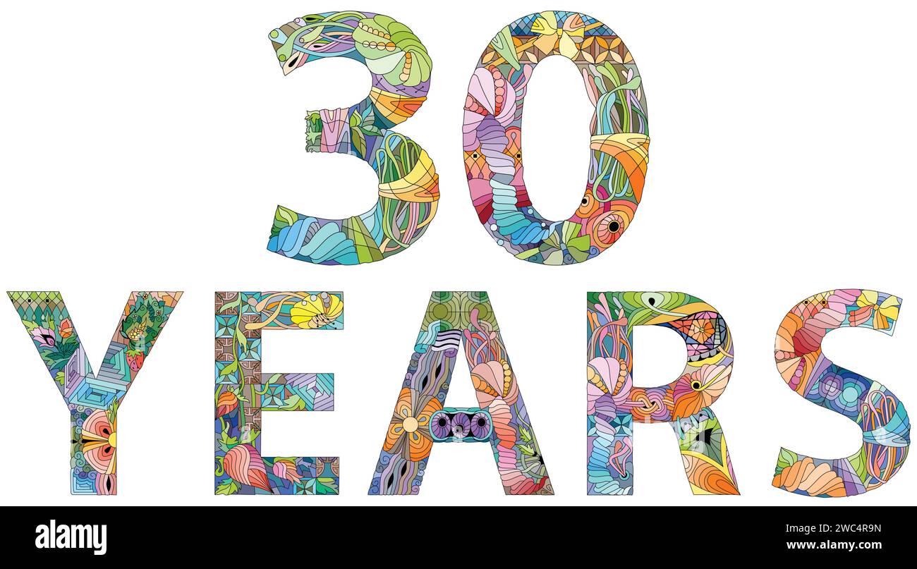 Template 30 years anniversary Cut Out Stock Images & Pictures - Alamy
