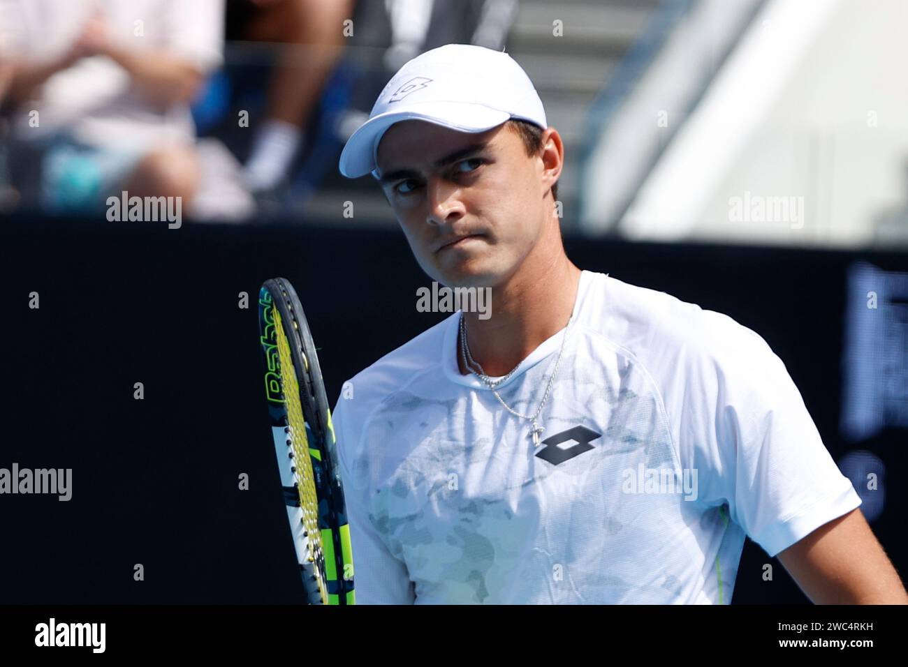 Melbourne, Victoria, Australia. 14th Jan, 2024. Adam Walton (USA) in ...