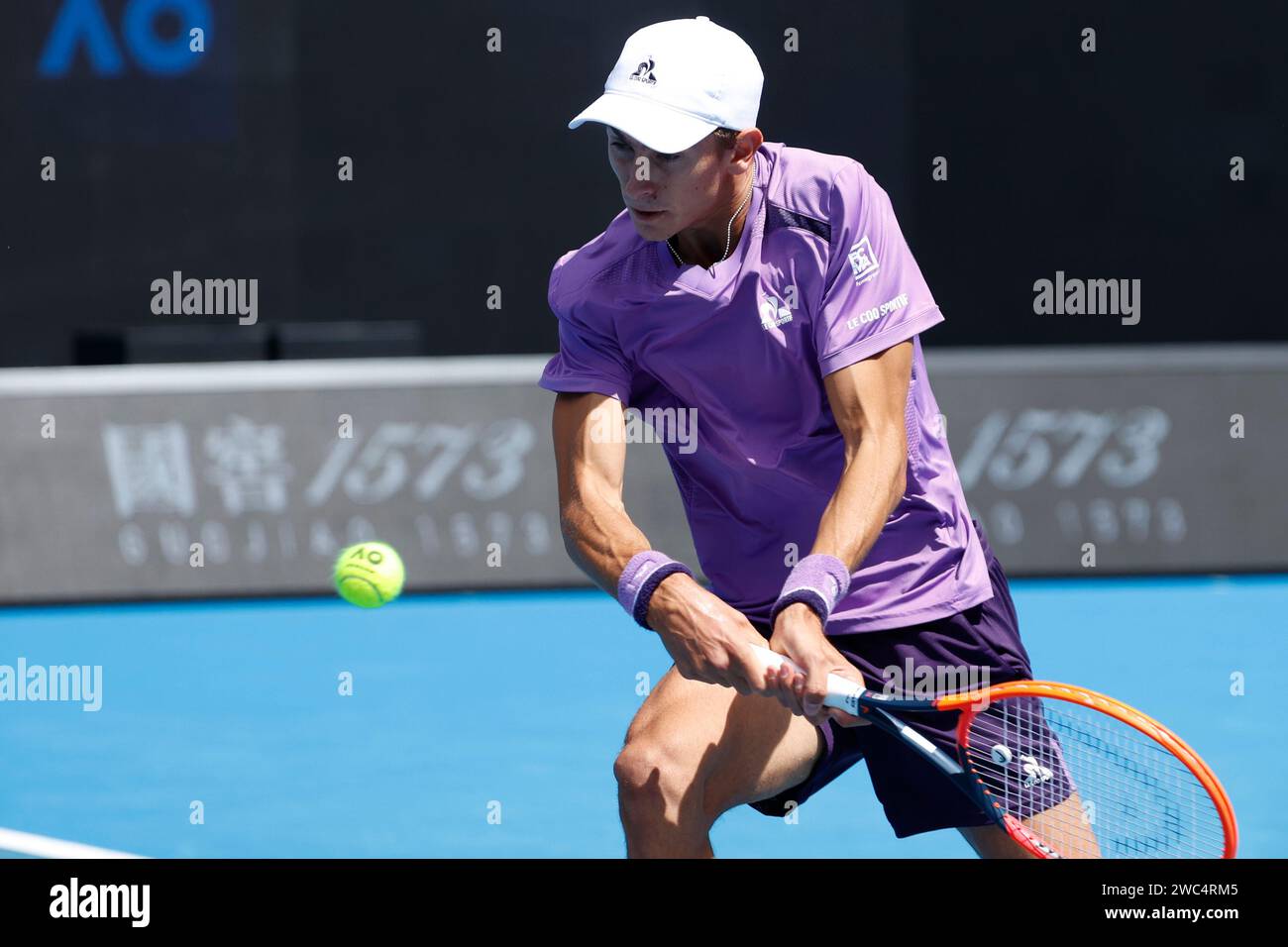 Melbourne, Victoria, Australia. 14th Jan, 2024. Matteo Arnaldi (ITA) In ...
