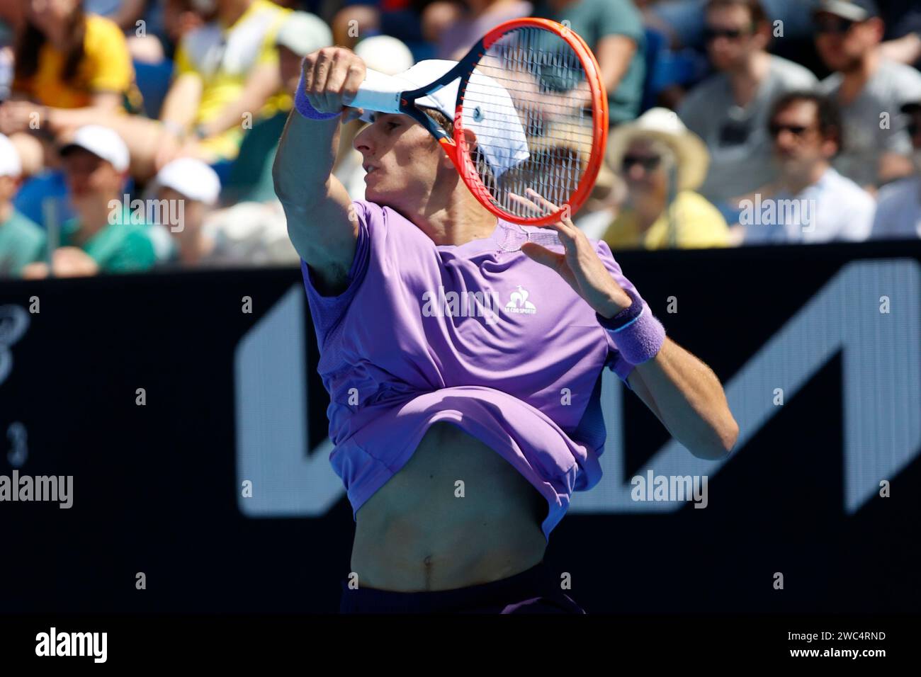 Melbourne, Victoria, Australia. 14th Jan, 2024. Matteo Arnaldi (ITA) In ...