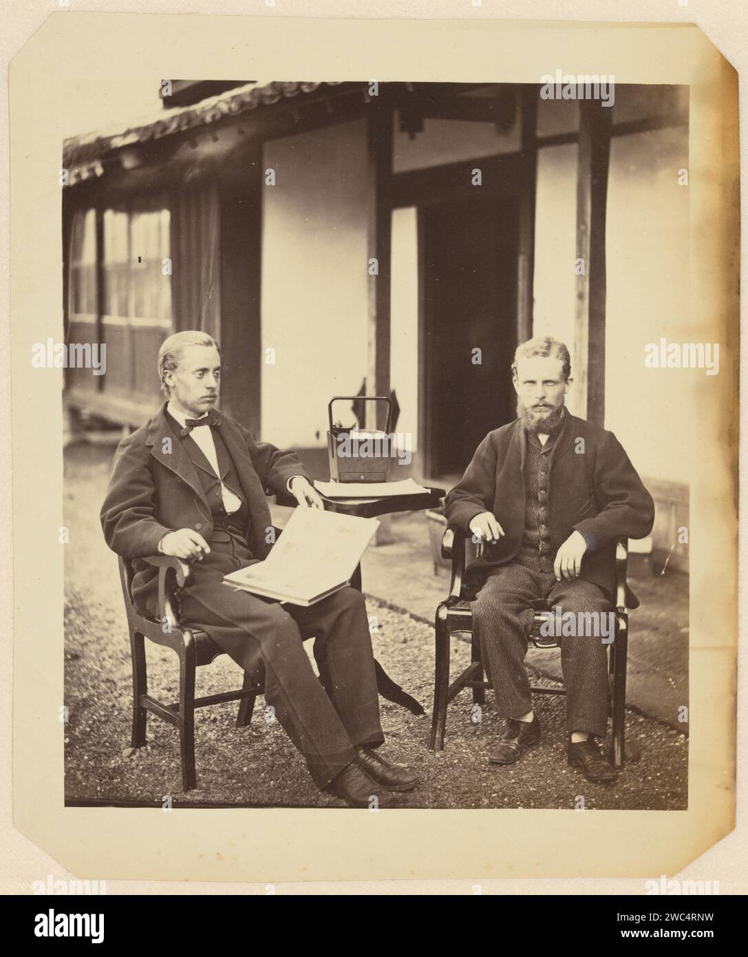 Two sitting men, Antoon Bauduin (attributed to), 1862 - 1866 photograph ...