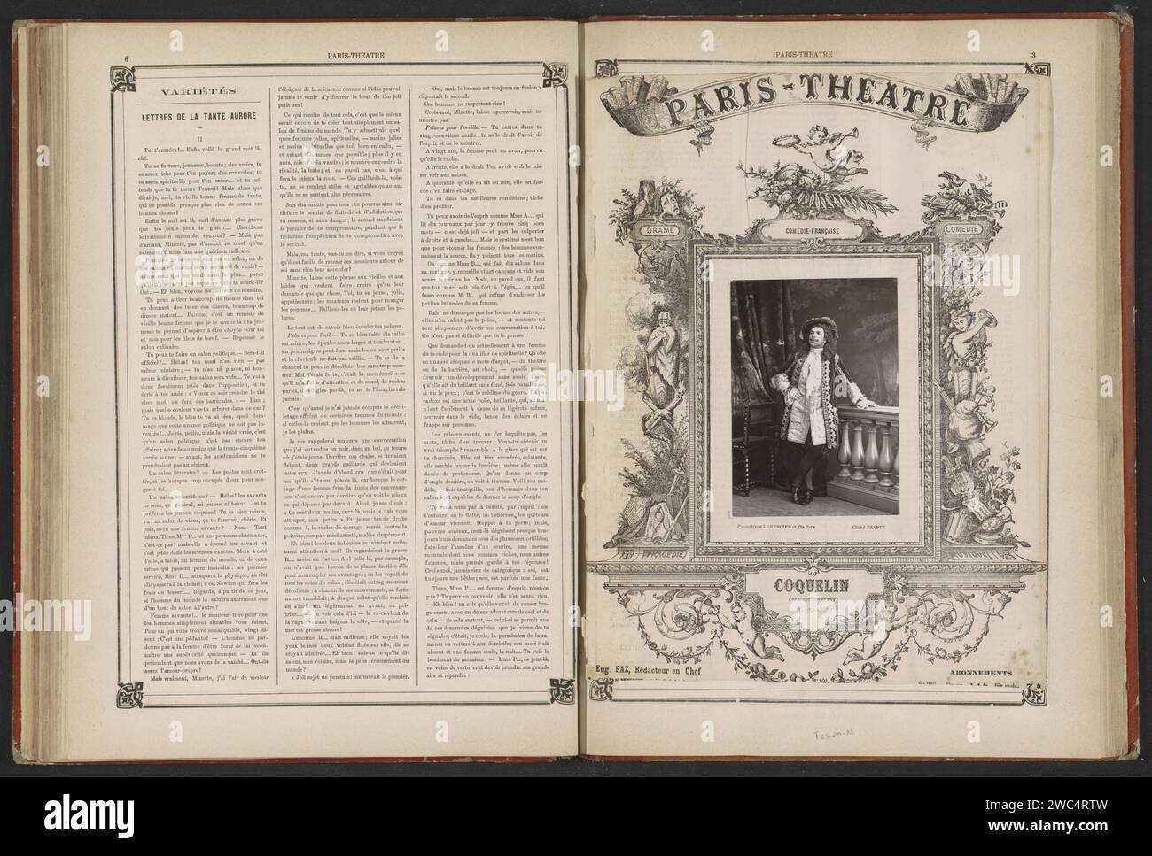 Portret van Benoît-Constant Coquelin, François Marie Louis Franck, c ...