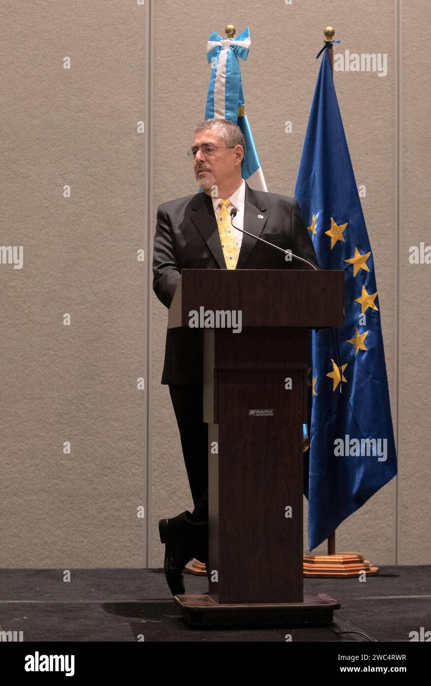 Guatemala Stadt, Guatemala. 13th Jan, 2024. Bernardo Arévalo ...