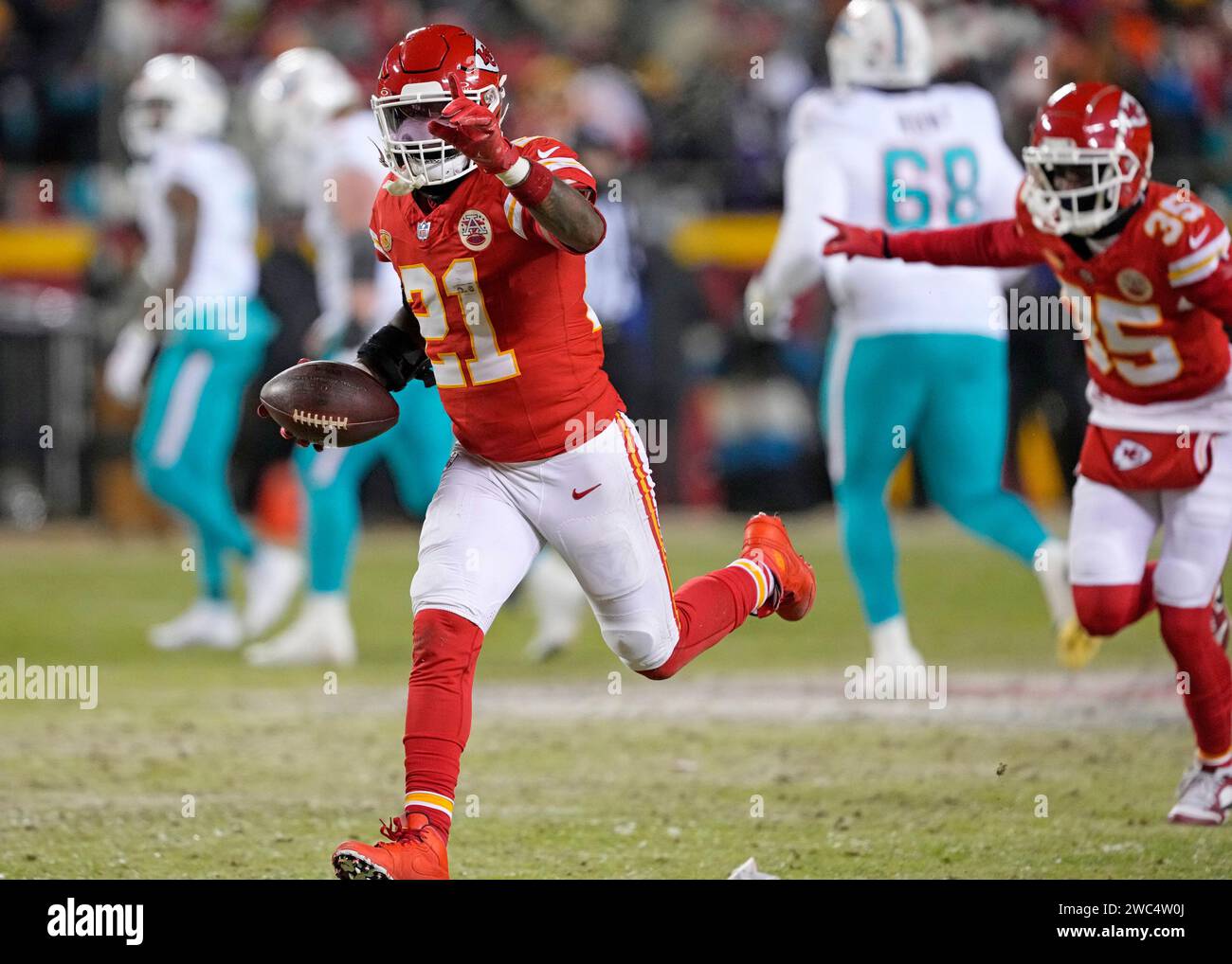 Kansas City, United States. 13th Jan, 2024. Kansas City Chiefs safety ...